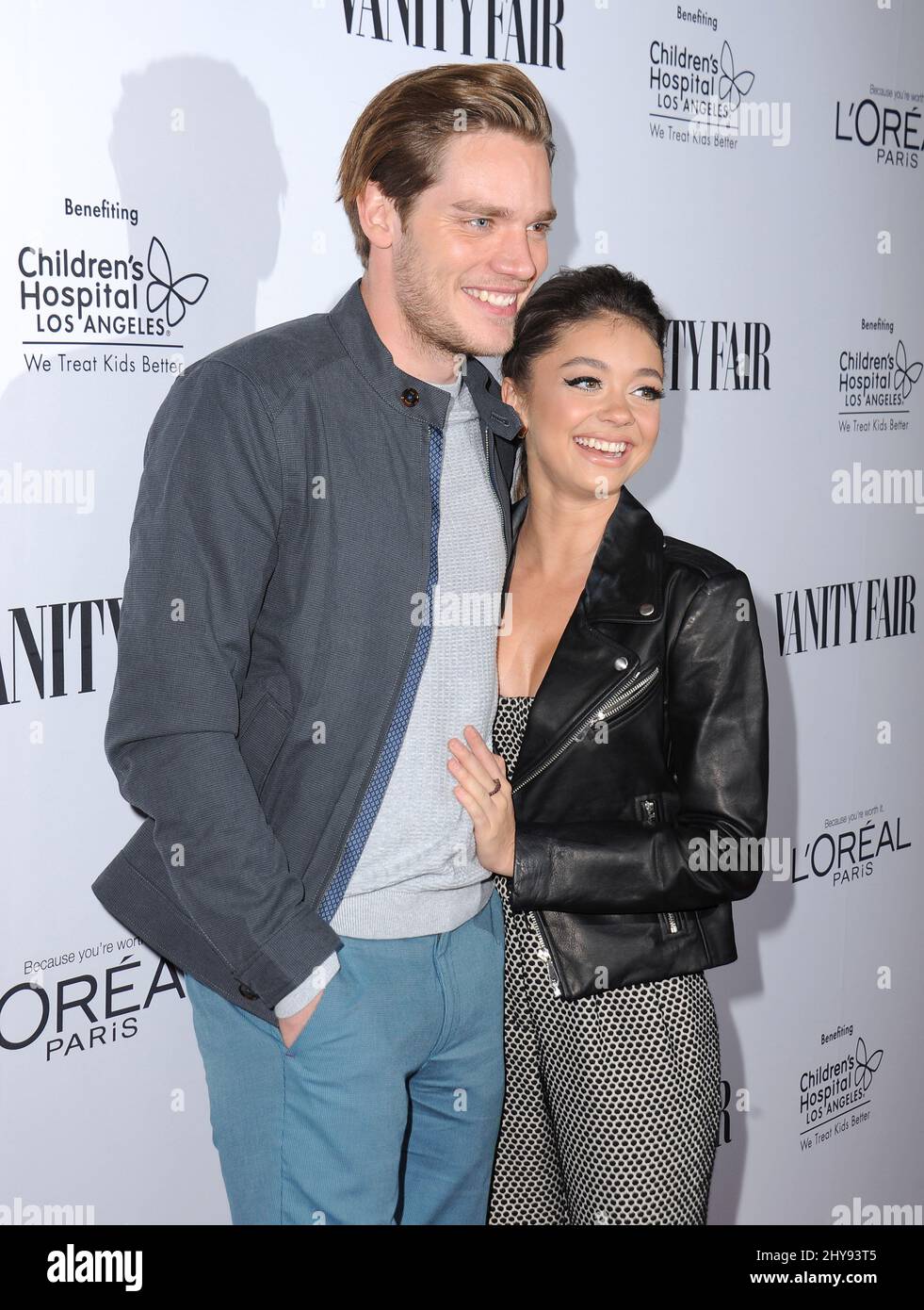 Sarah Hyland, Dominic Sherwood attending a DJ Night hosted by Vanity ...