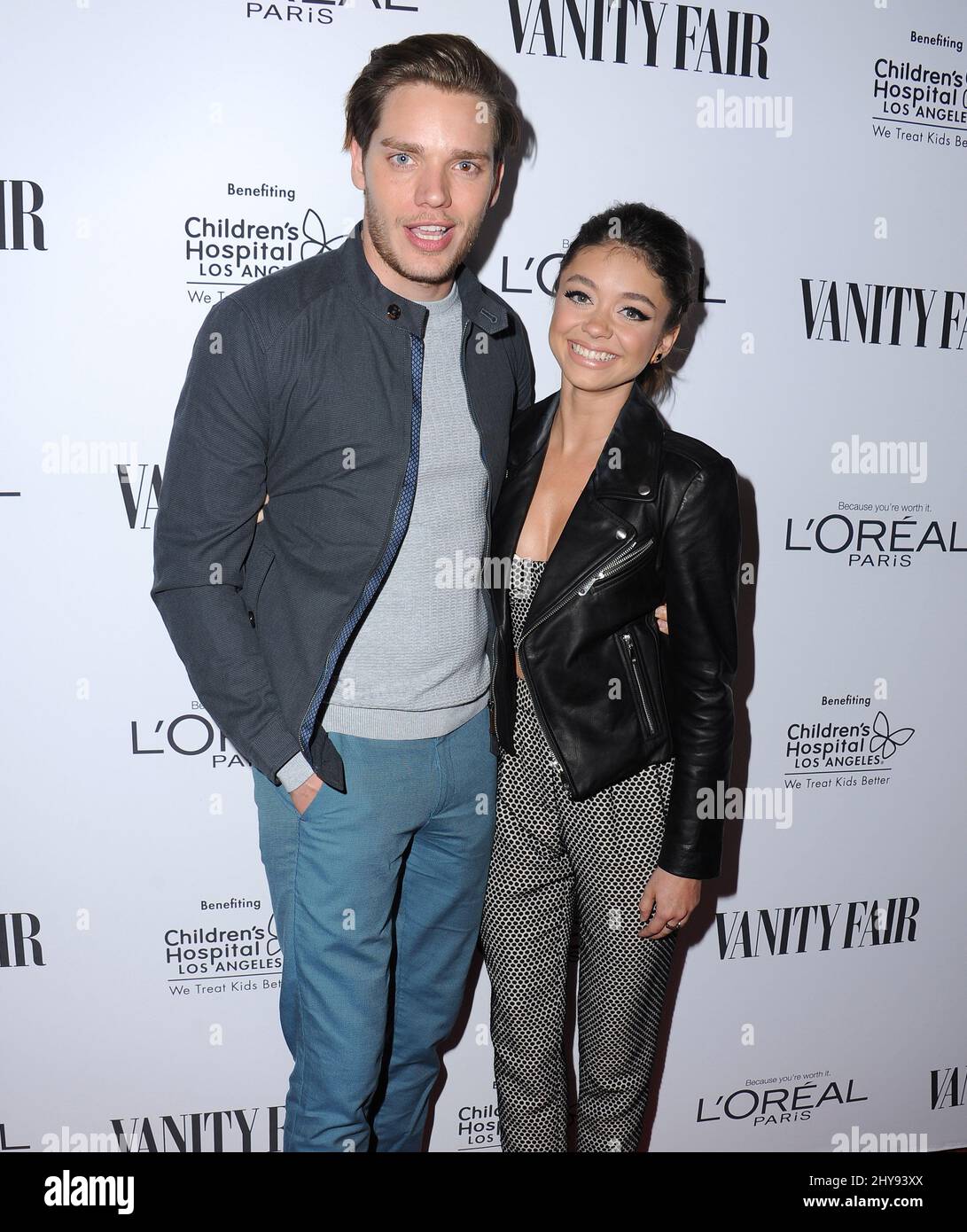 Sarah Hyland, Dominic Sherwood attending a DJ Night hosted by Vanity ...