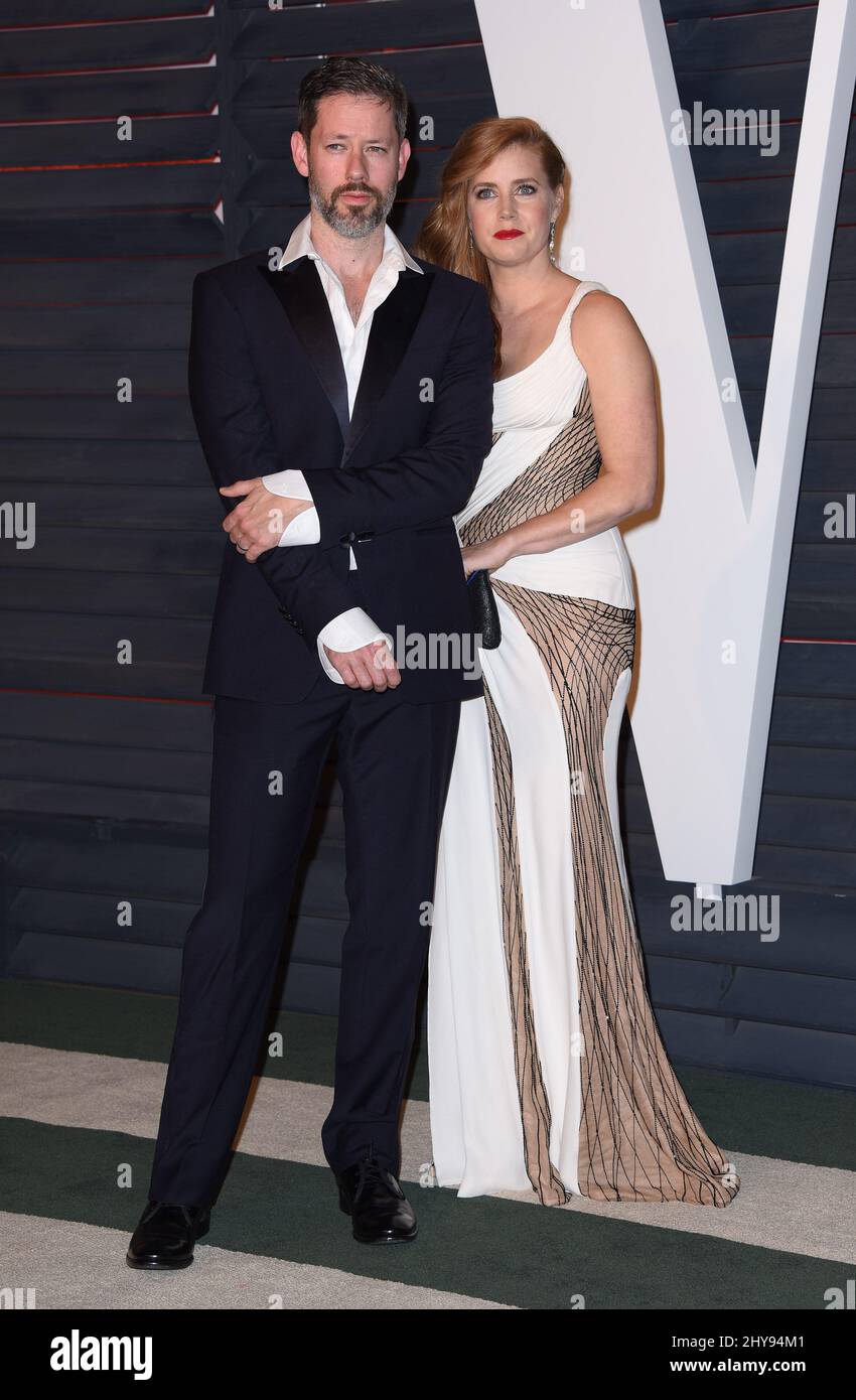 Amy Adams and Darren Le Gallo attending the 2016 Vanity Fair Oscar ...