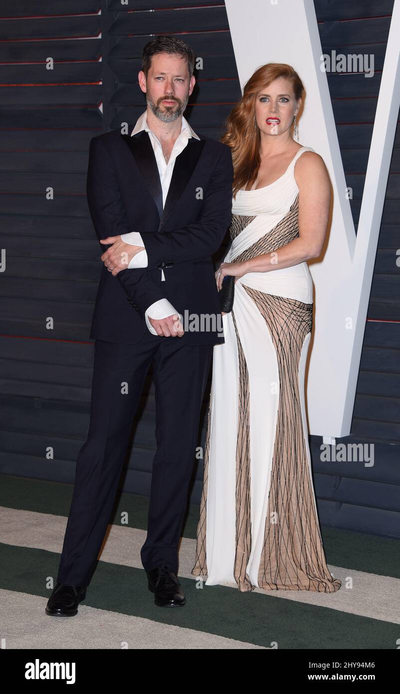Amy Adams and Darren Le Gallo attending the 2016 Vanity Fair Oscar ...
