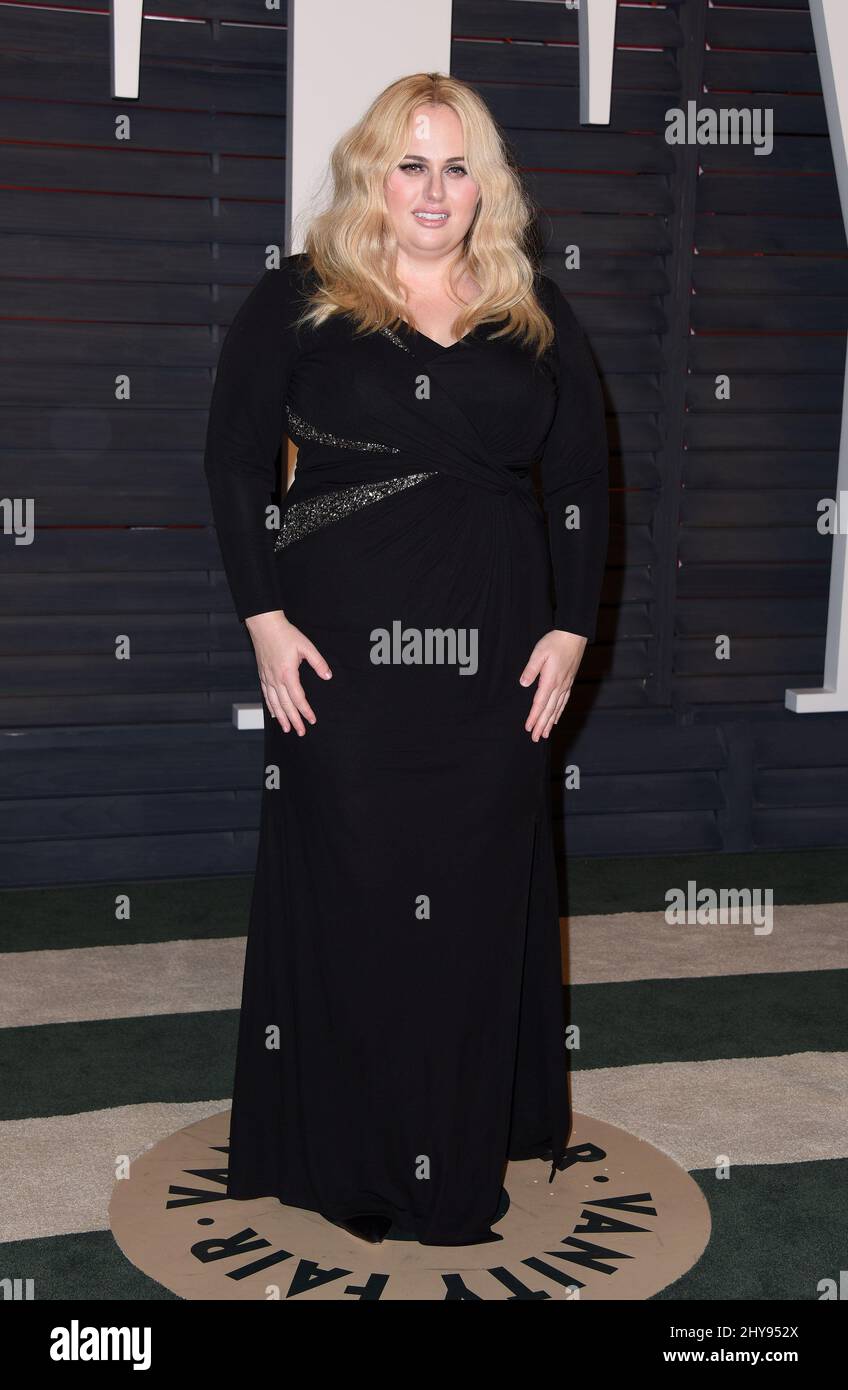 Rebel Wilson attending the 2016 Vanity Fair Oscar Party Hosted By ...