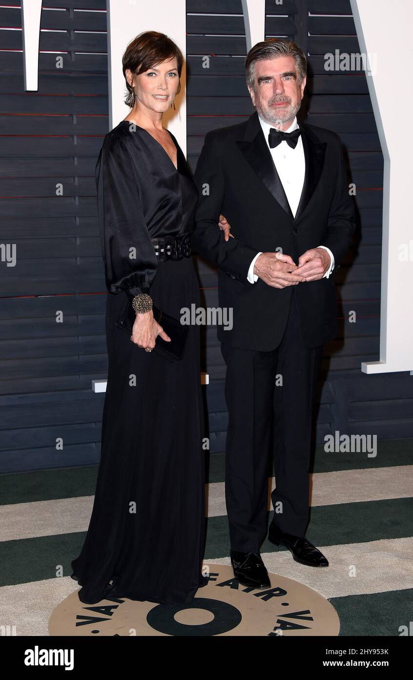 Carey Lowell and Tom Freston attending the 2016 Vanity Fair Oscar Party ...
