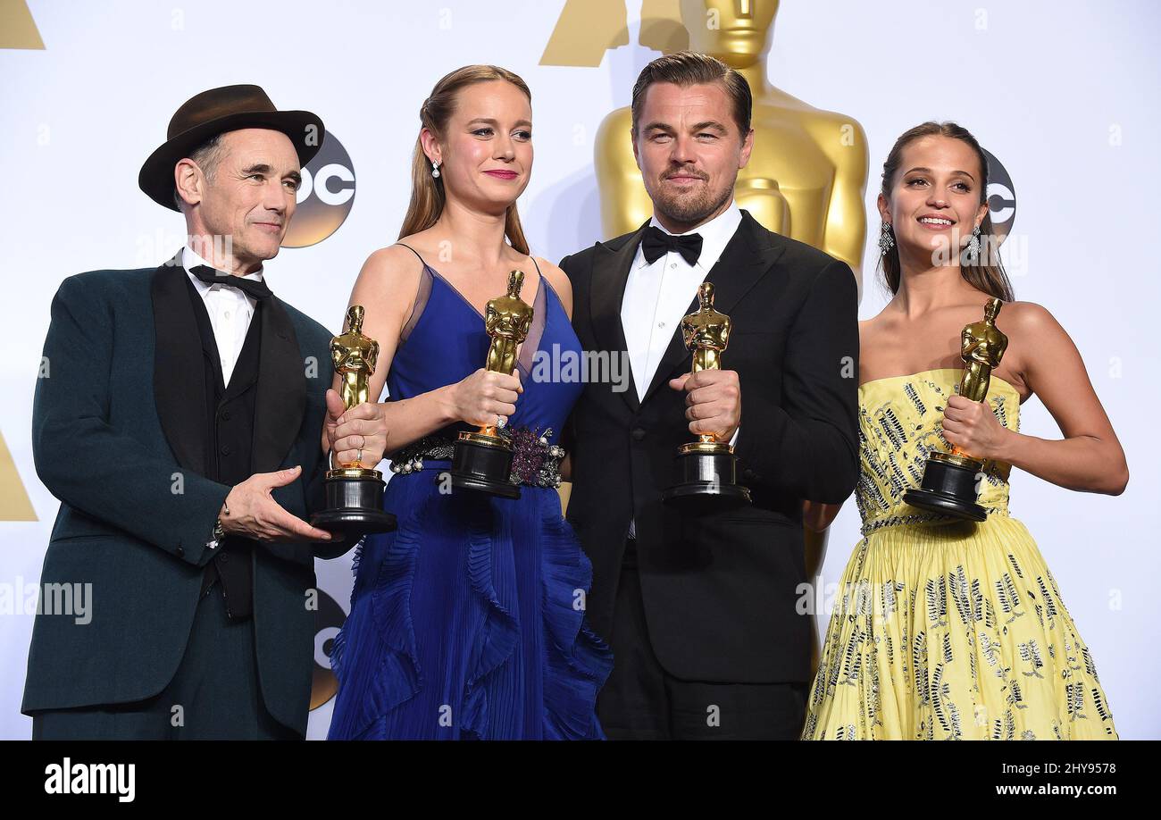 Mark Rylance, Brie Larson, Leonardo DiCaprio & Alicia Vikander in the ...