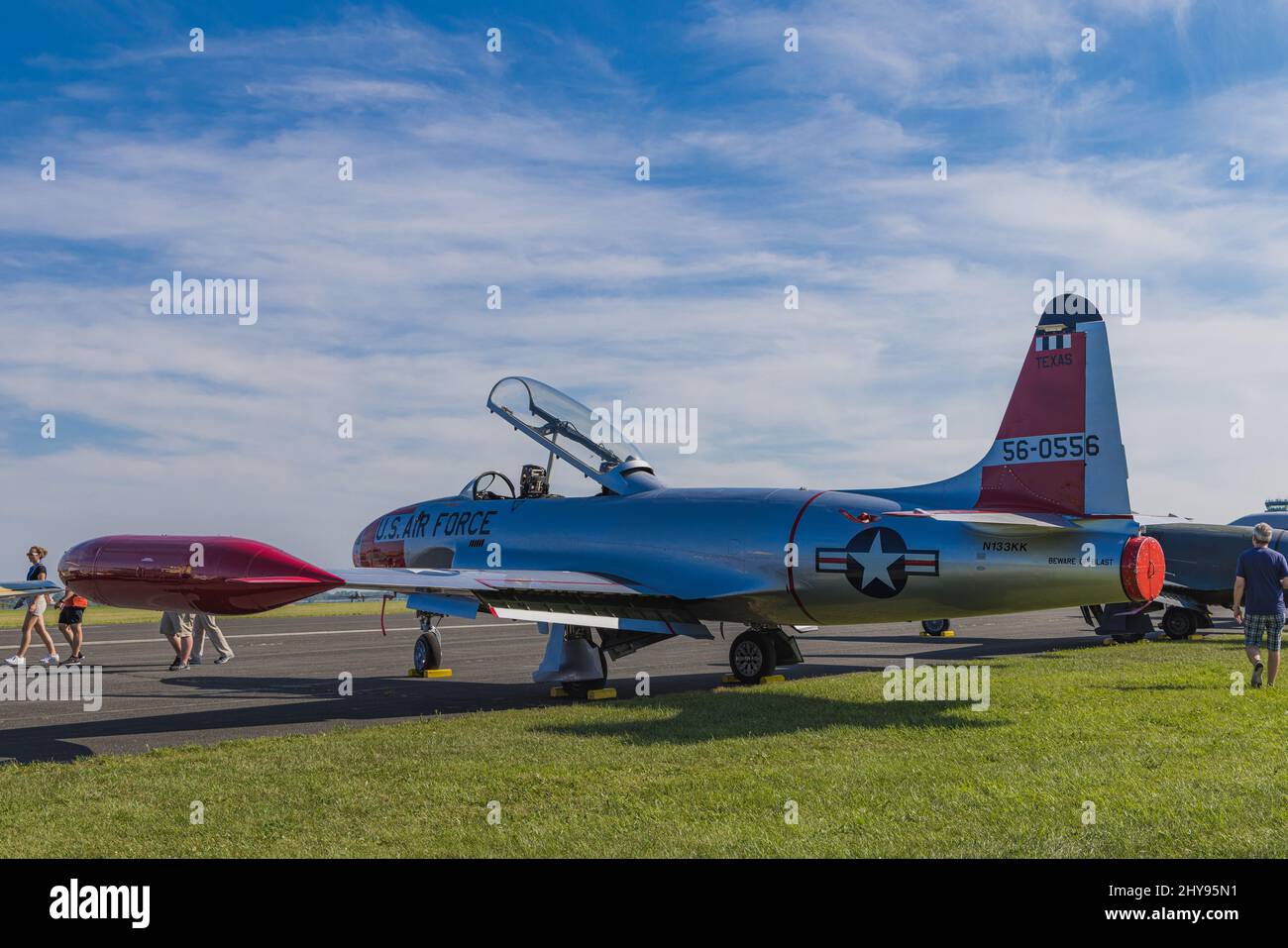 Closeup of the Vintage Air Force fighter jet Stock Photo - Alamy