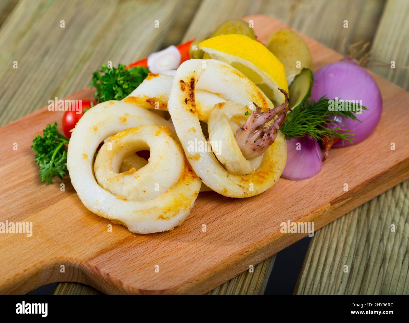 Squid salad potatoes black hi-res stock photography and images - Alamy