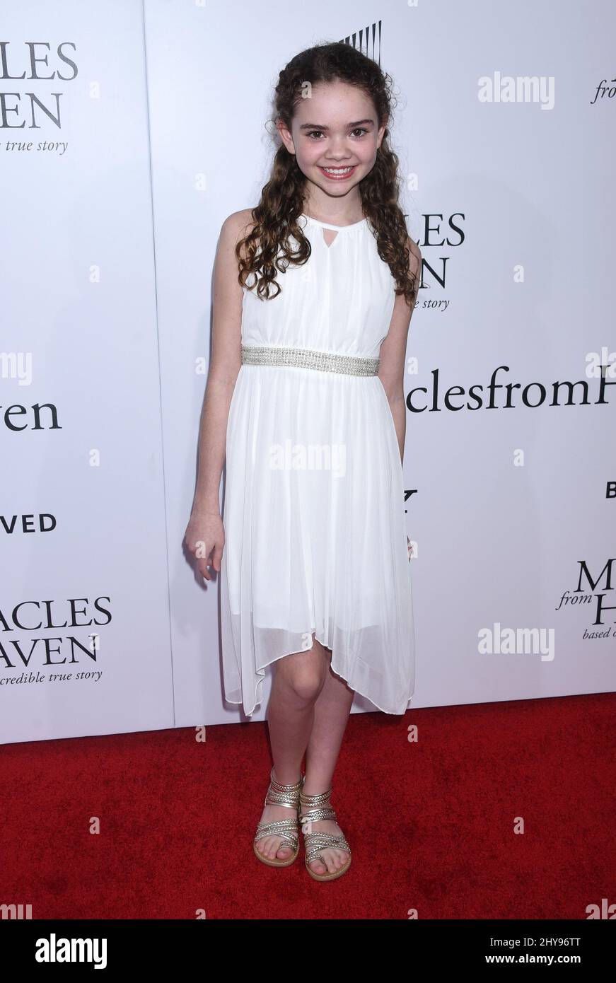 Hannah Alligood attending the "Miracles From Heaven" Los Angeles ...