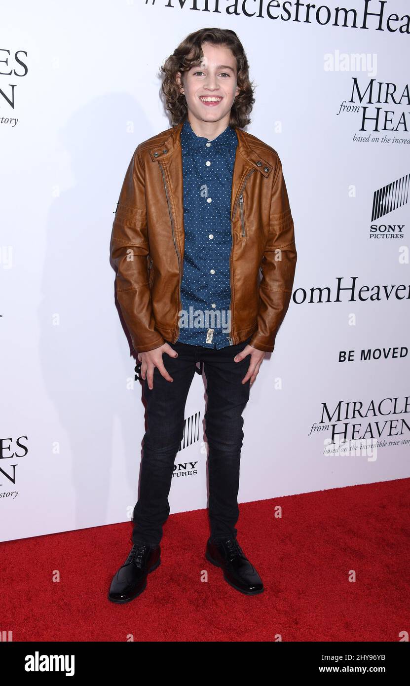 Brandon Spink attending the "Miracles From Heaven" Los Angeles Premiere ...
