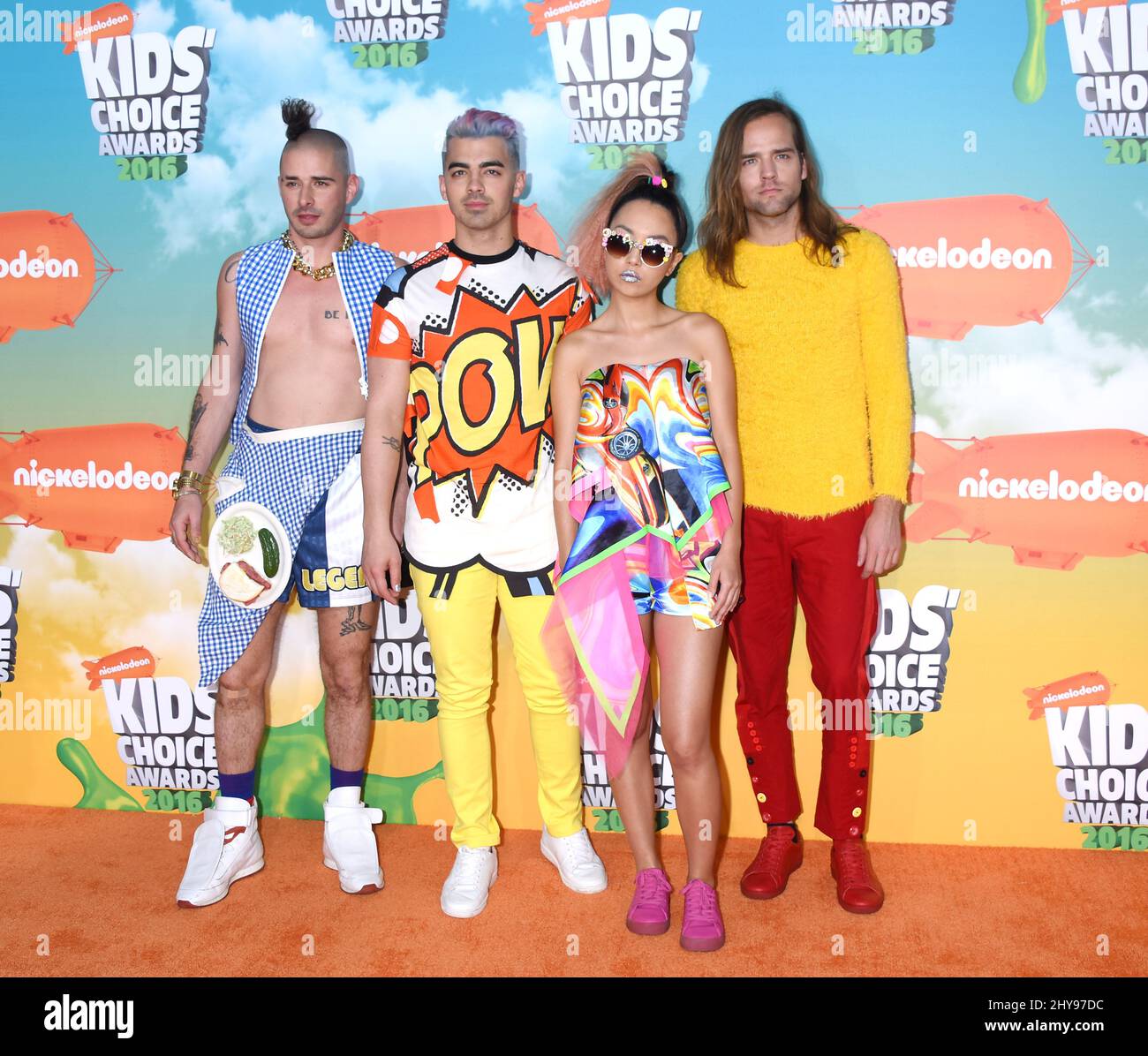 Cole Whittle, JinJoo Lee, Joe Jonas and Jack Lawless of DNCE attending ...