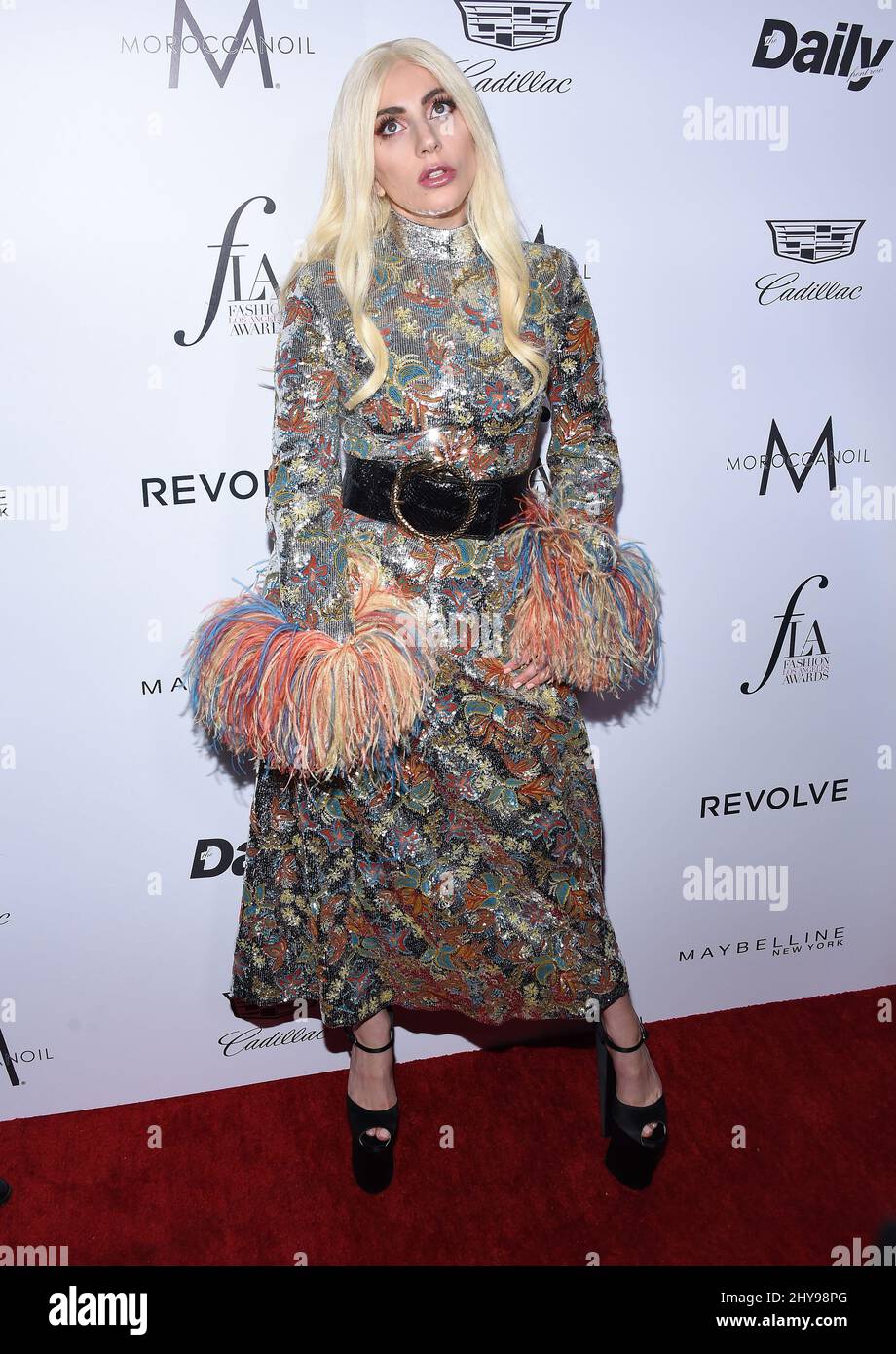 Lady Gaga attending the Daily Front Rows Fashion LA Awards held at the ...