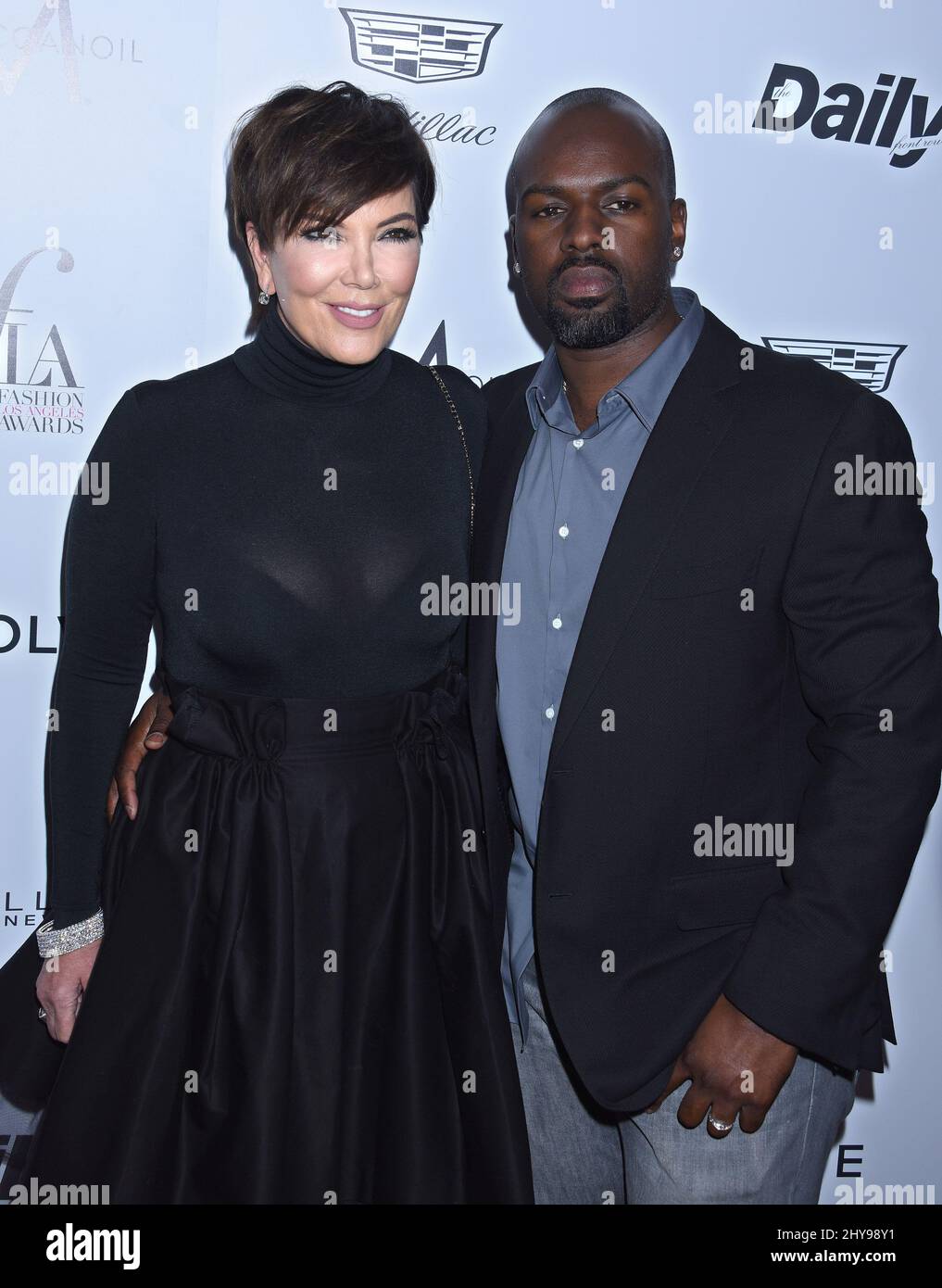 Kris Jenner, Corey Gamble attending the Daily Front Rows Fashion LA ...
