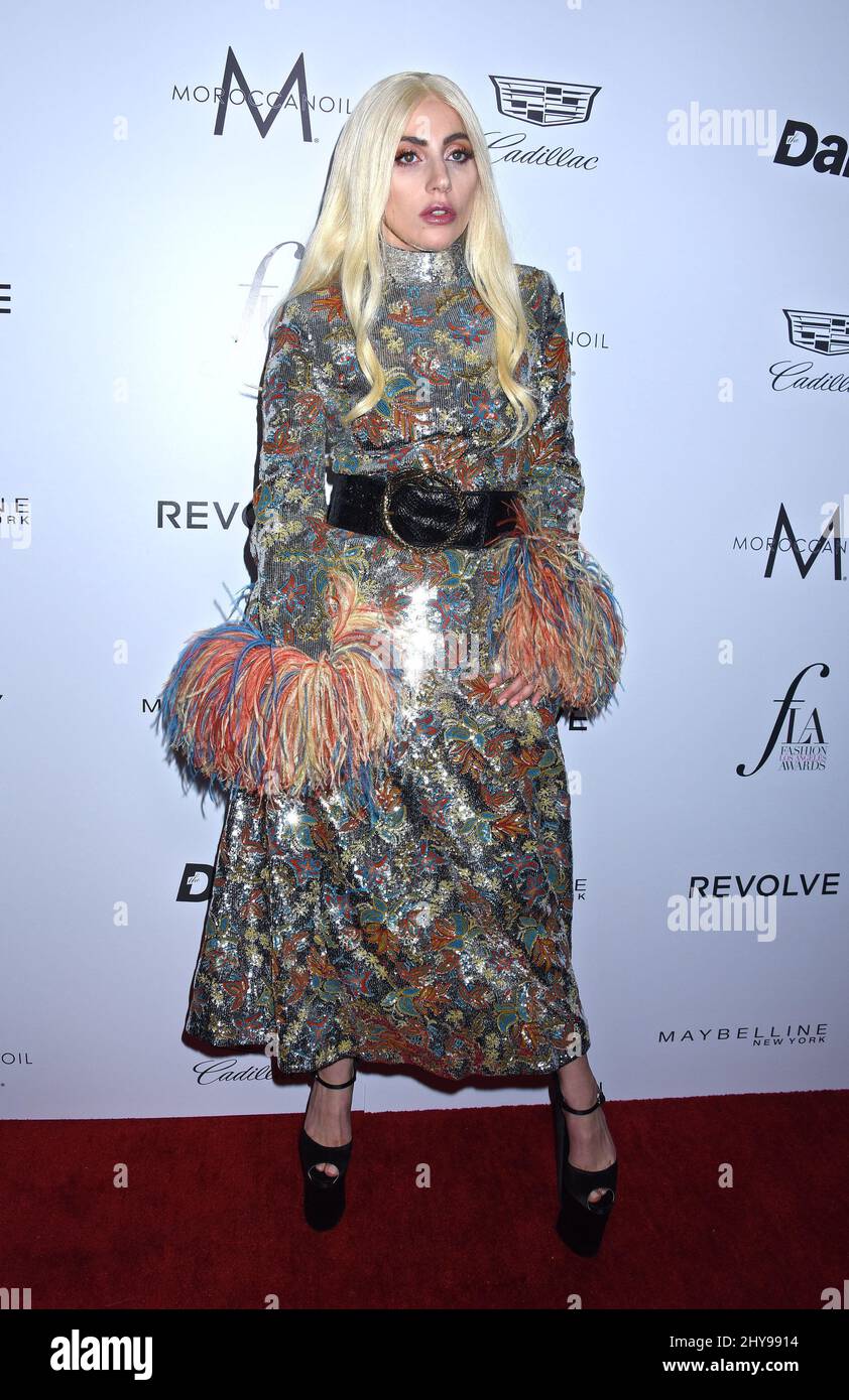 Lady Gaga attending the Daily Front Rows Fashion LA Awards held at the ...