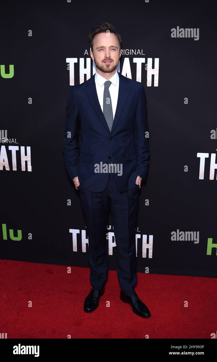 Aaron Paul attending 'The Path' premiere presented by by Hulu Original ...