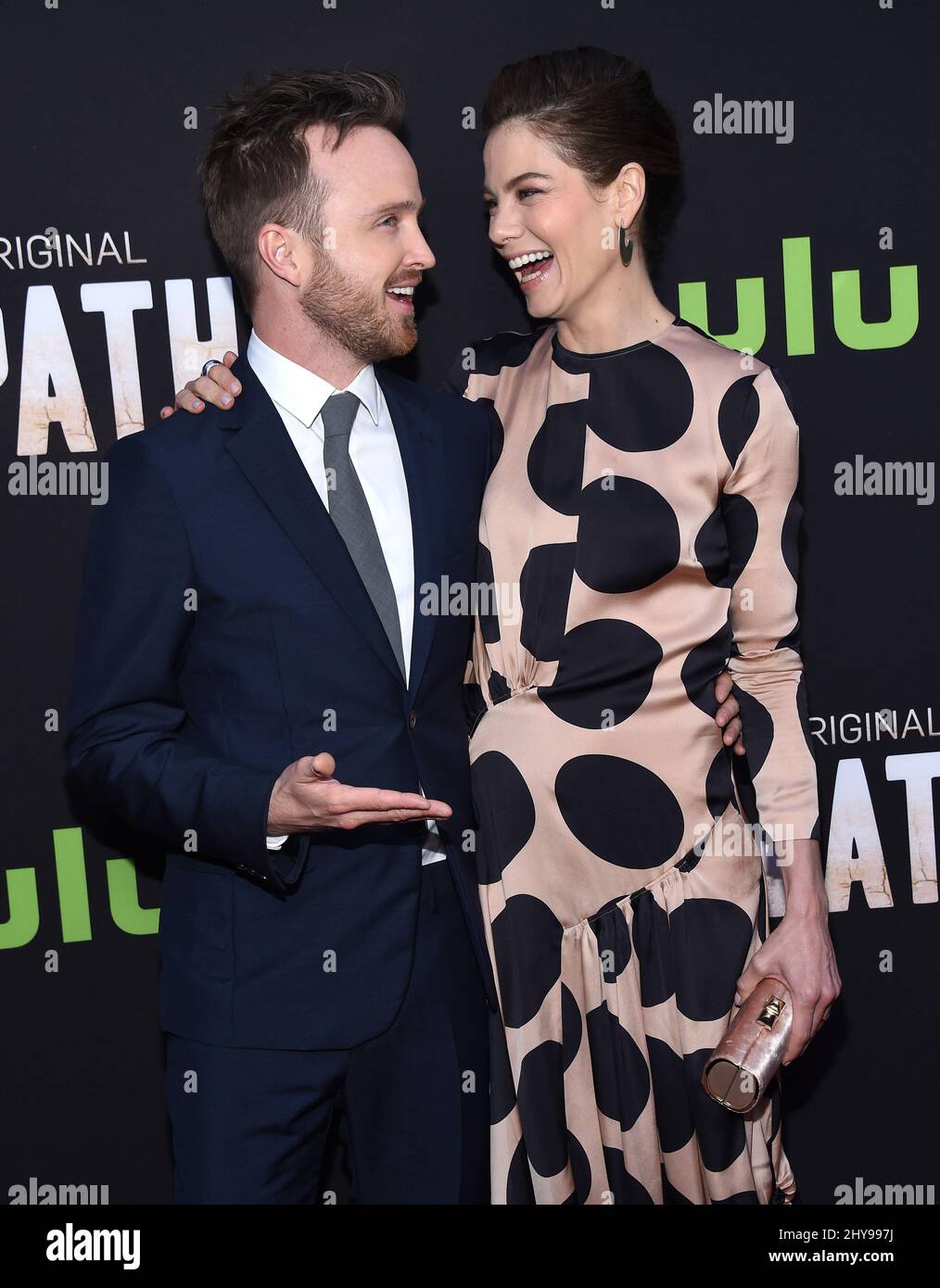 Aaron Paul & Michelle Monaghan attending Hulu's "The Path" Premiere ...
