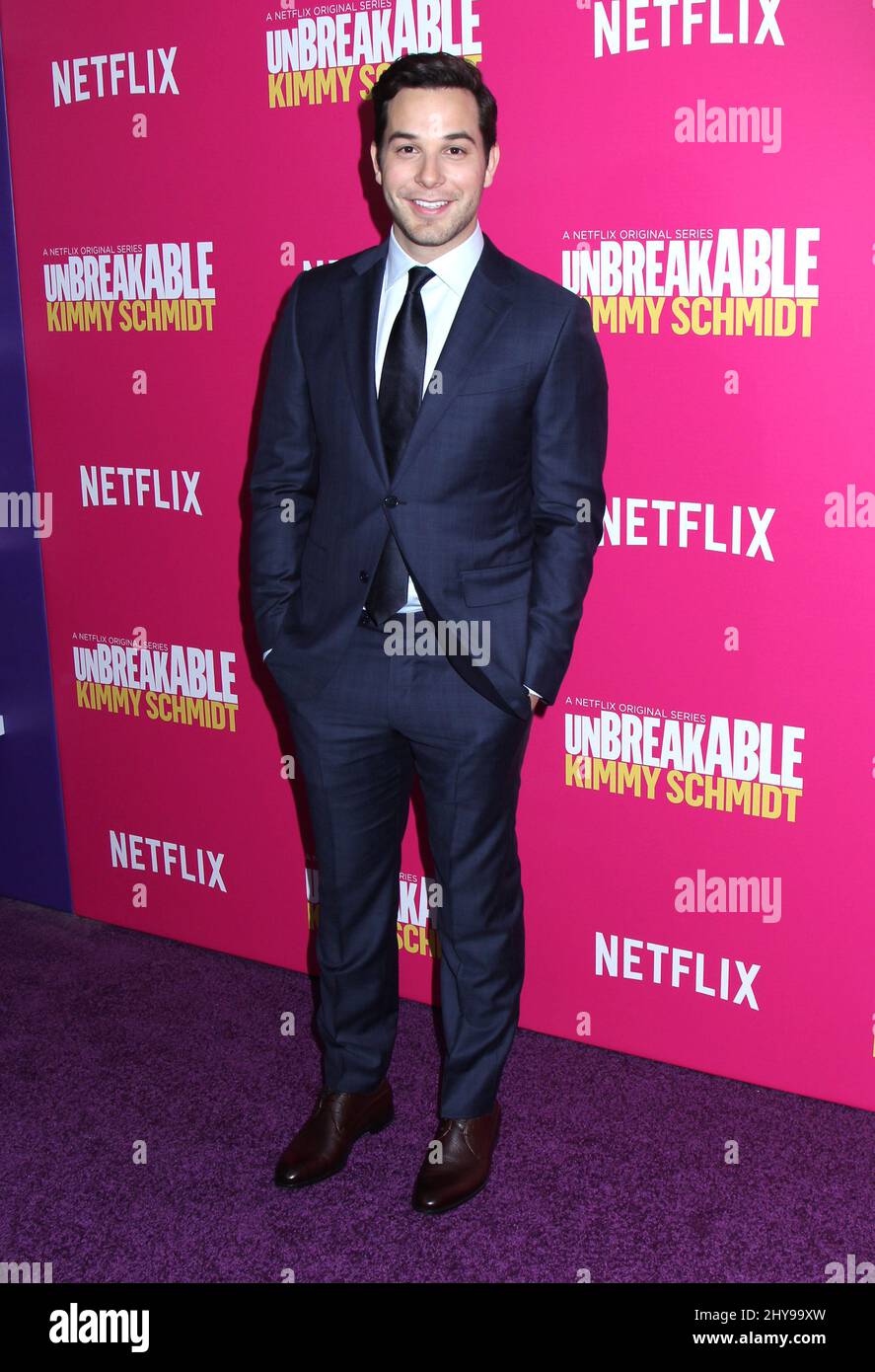 Skylar Astin attends the premiere of Netflix's "Unbreakable Kimmy ...