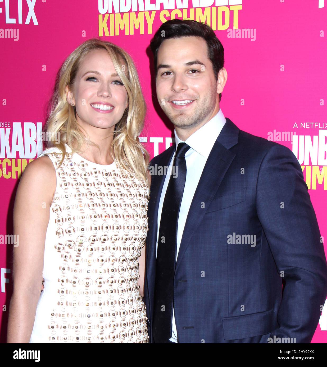 Anna Camp & Skylar Astin attends the premiere of Netflix's "Unbreakable ...
