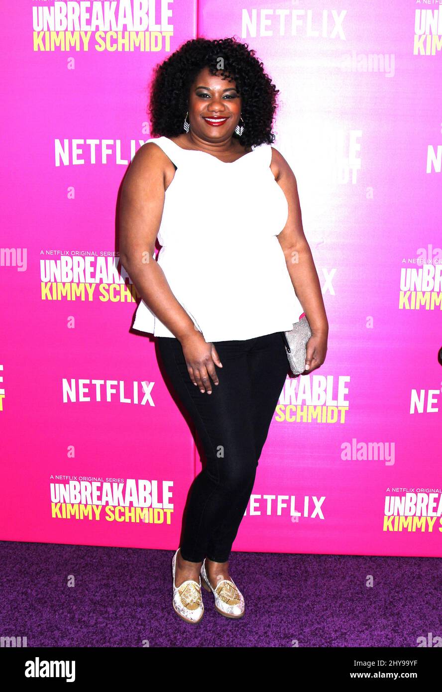 Adrienne Moore attends the premiere of Netflix's "Unbreakable Kimmy ...