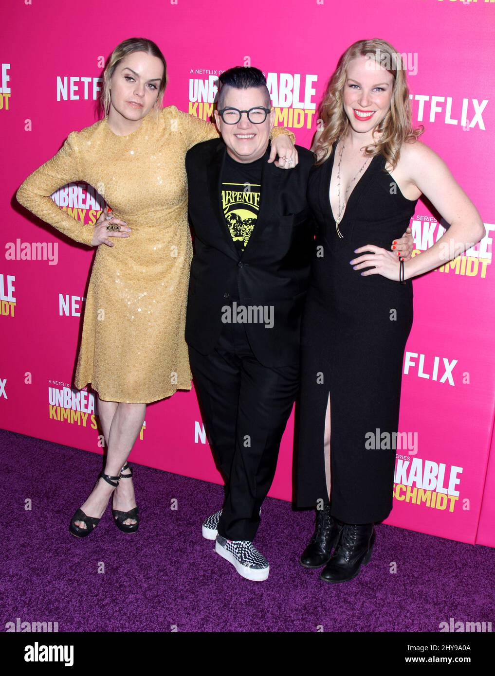 Taryn Manning, Lea DeLaria and Emma Myles attends the premiere of ...