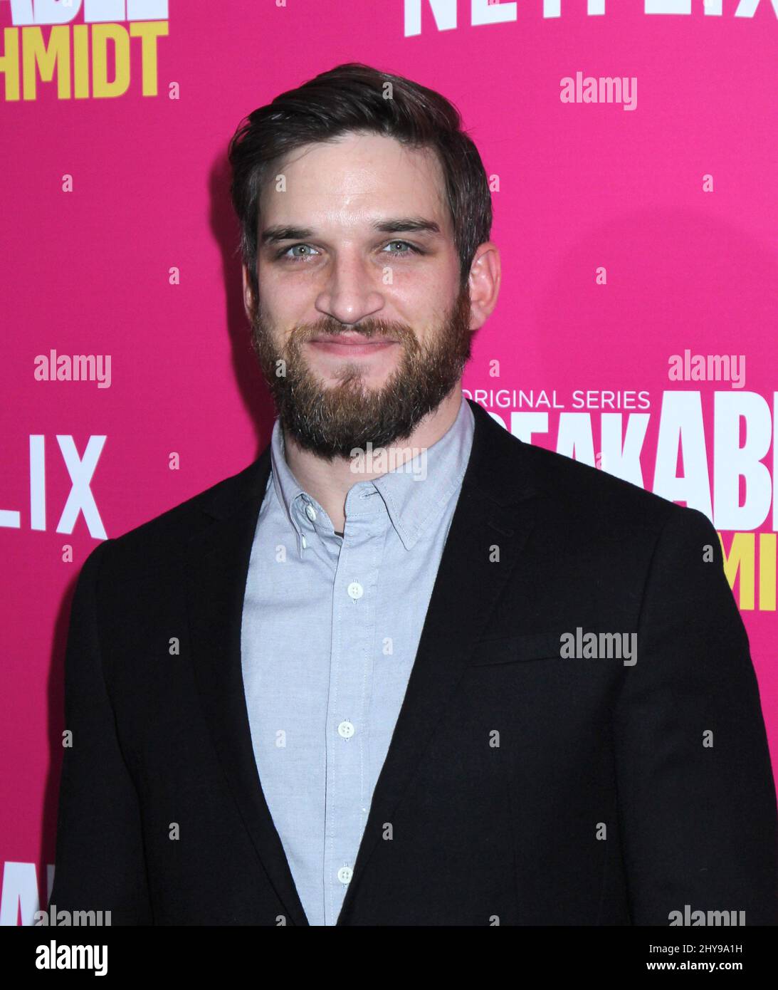 Evan Jonigkeit attending the "Unbreakable Kimmy Schmidt" Season 2 Premiere held at the SVA ...