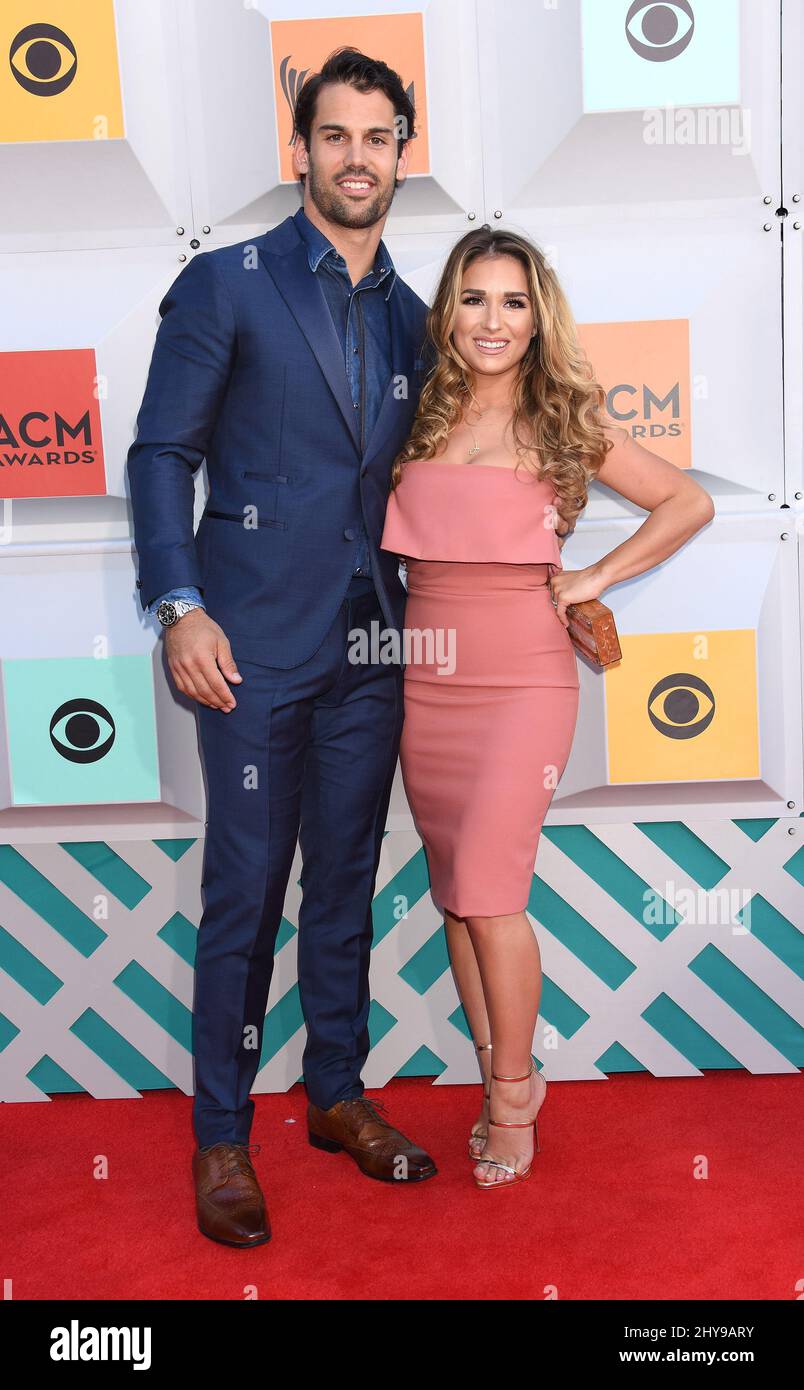 Eric Decker & Jessie James Decker arrives at the 51st annual Academy of ...