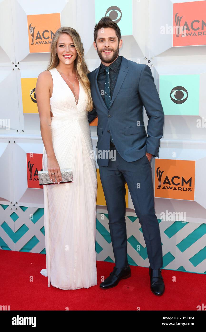 Thomas Rhett,Lauren Gregory arrives at the 51st annual Academy of ...