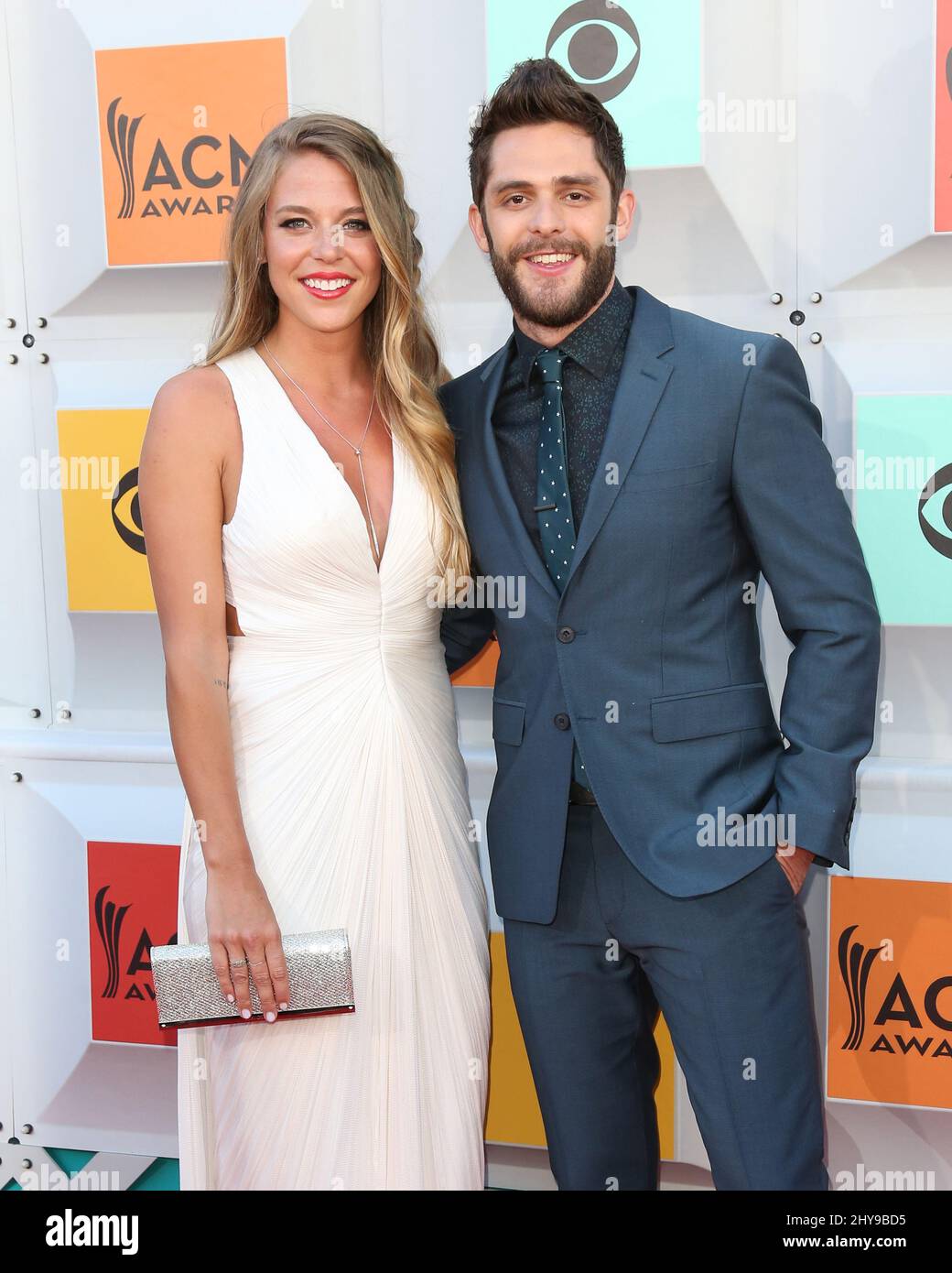 Thomas Rhett,Lauren Gregory arrives at the 51st annual Academy of ...