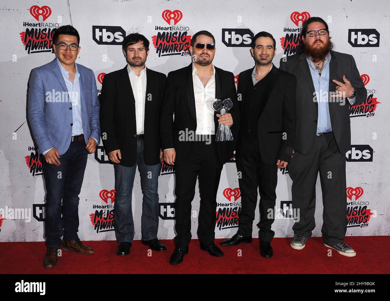 Voz de Mando arriving for the iHeartRadio Music Awards at The Forum on ...