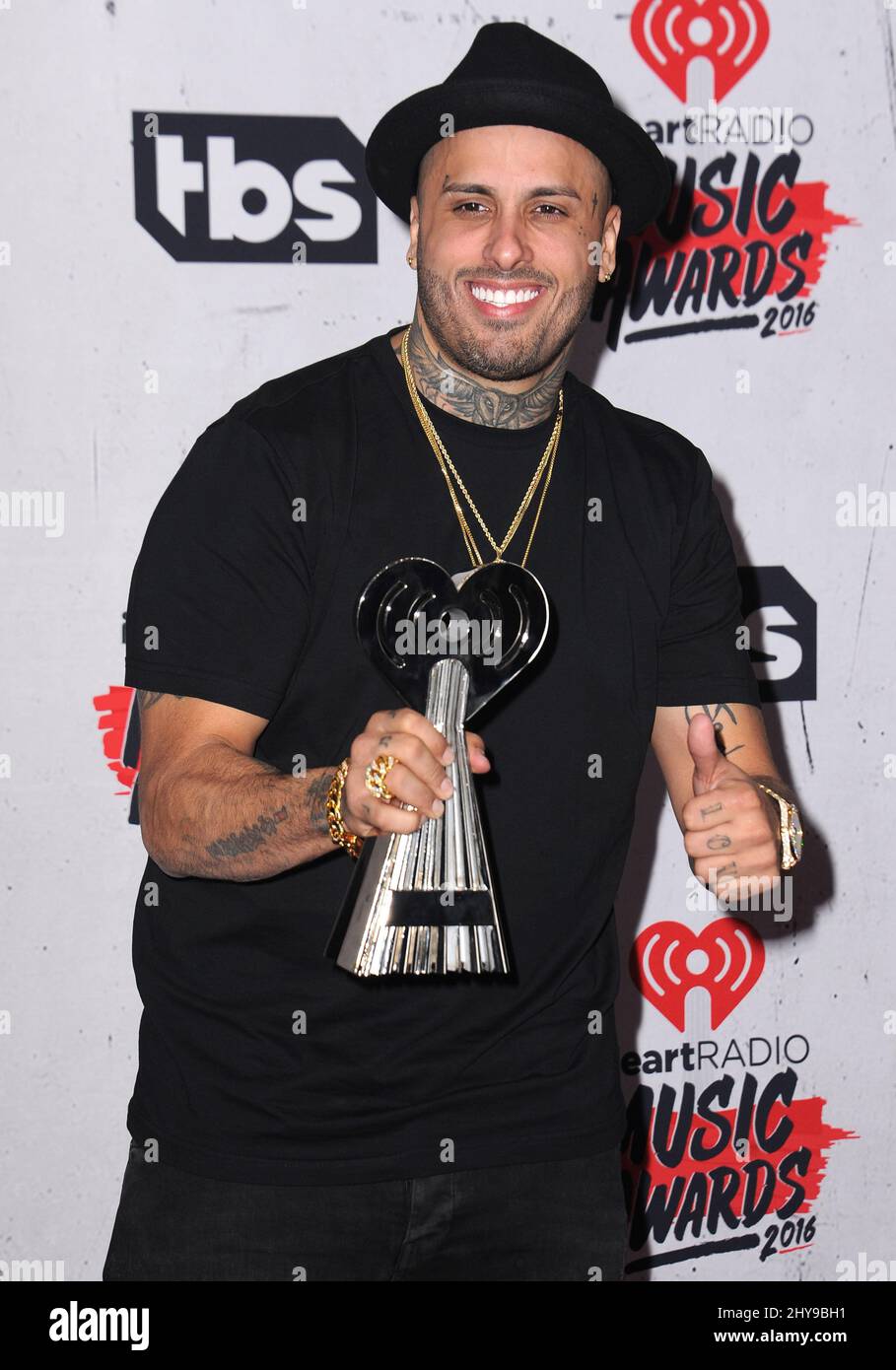Nicky Jam arriving for the iHeartRadio Music Awards at The Forum on ...