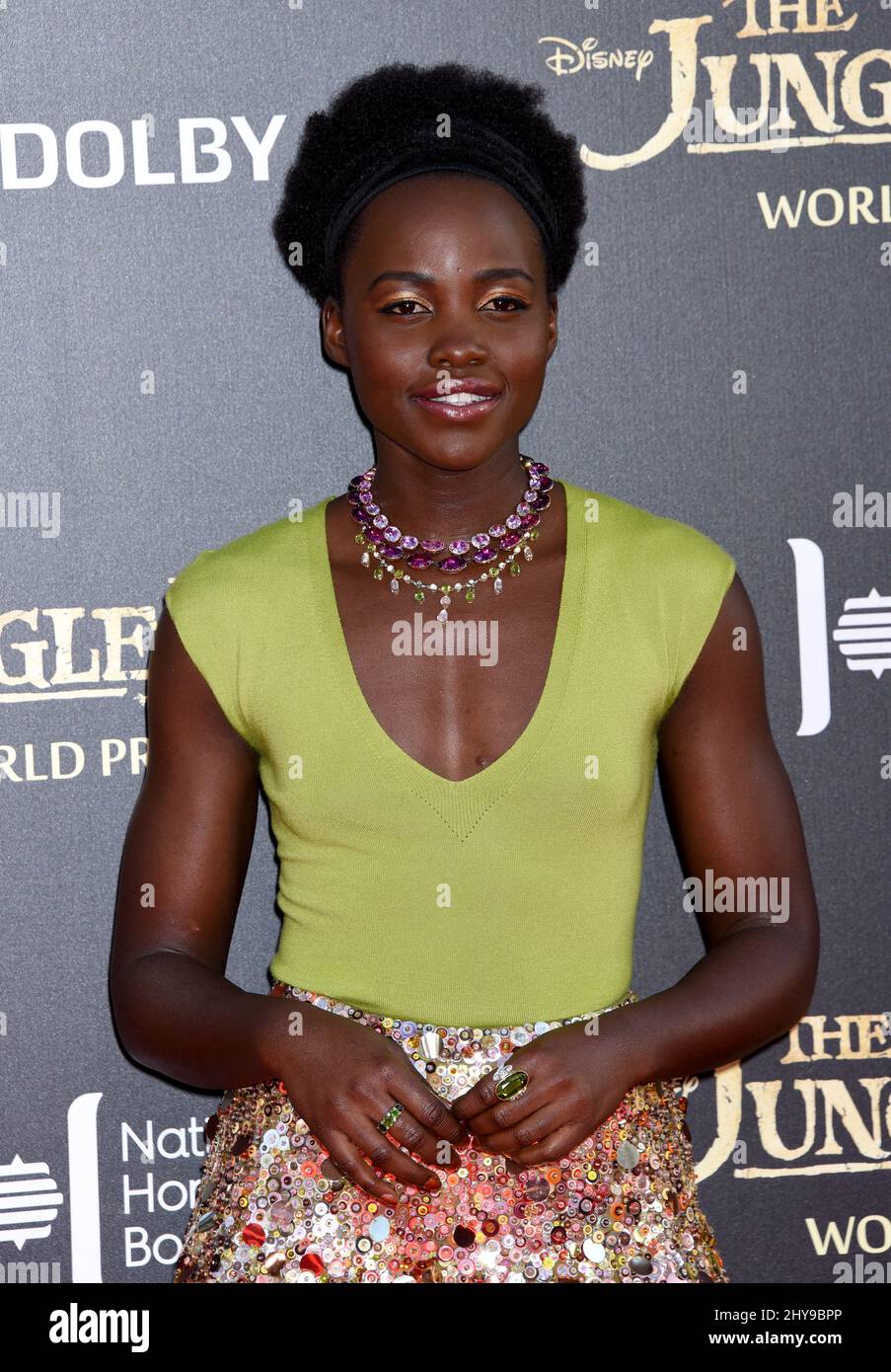 Lupita Nyong'o attending the premiere of 'The Jungle Book' at the El ...