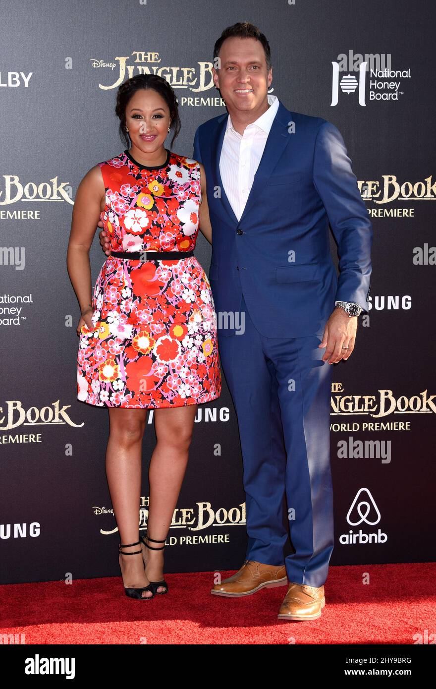 Tamara Mowry and husband Adam Housley attending the premiere of 'The ...