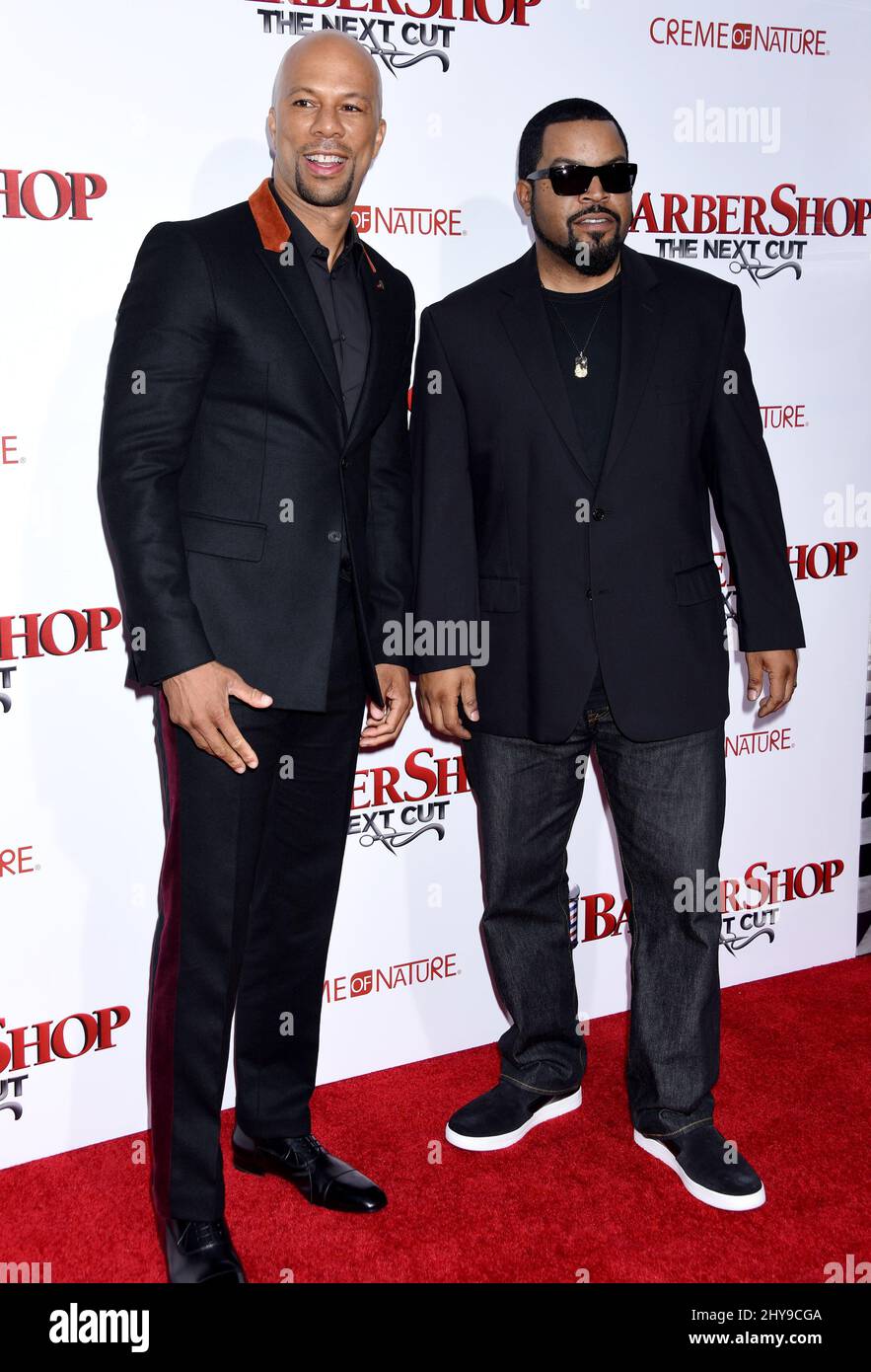 Common and Ice Cube attending the 'Barbershop: The Next Cut' Premiere ...