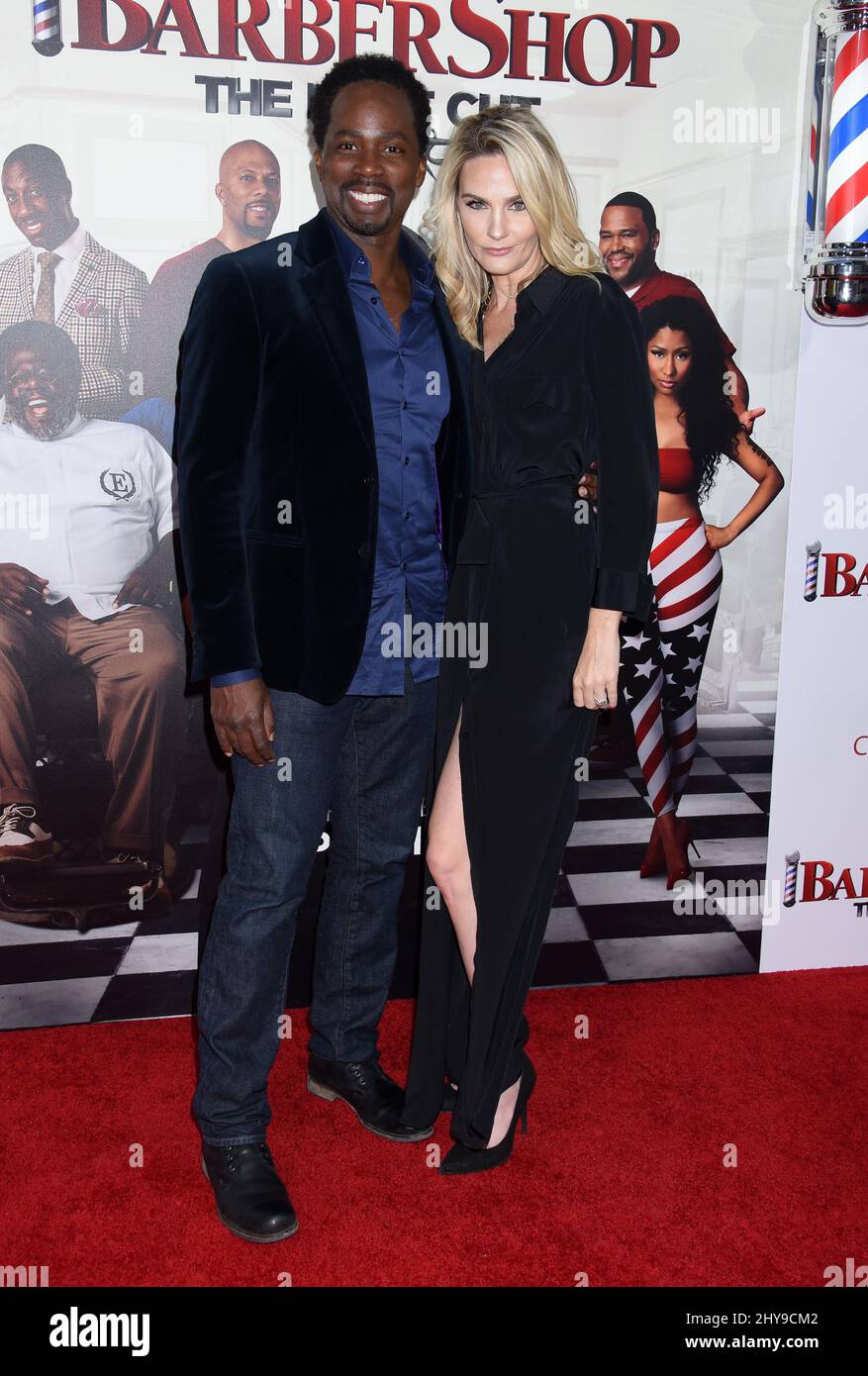 Harold Perrineau Jr. and Brittany Perrineau attending the 'Barbershop ...