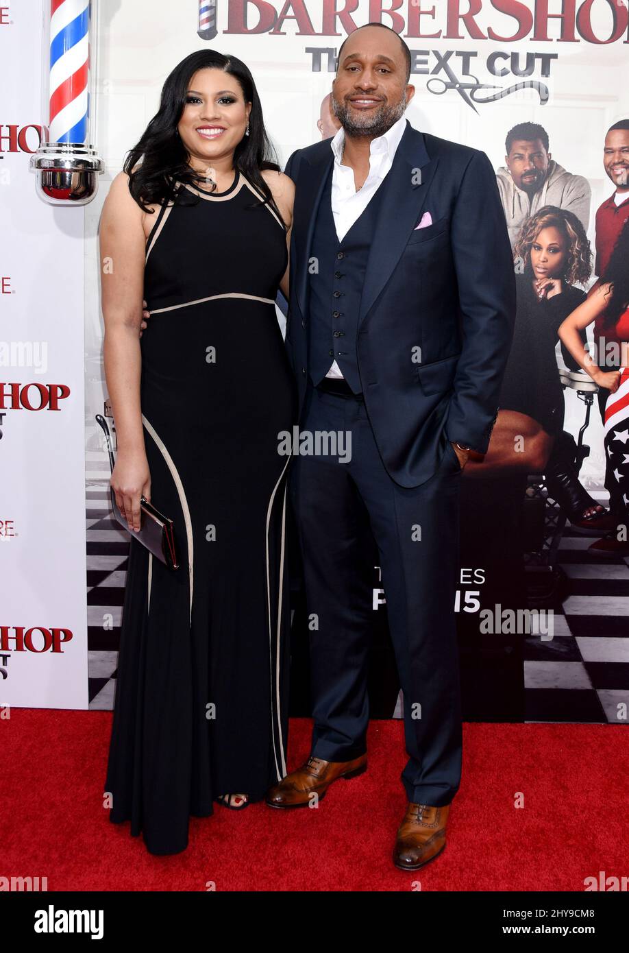 Tracy Oliver and Kenya Barris attending the 'Barbershop: The Next Cut ...