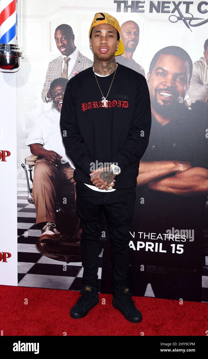 Tyga attending the 'Barbershop: The Next Cut' Premiere in Los Angeles ...