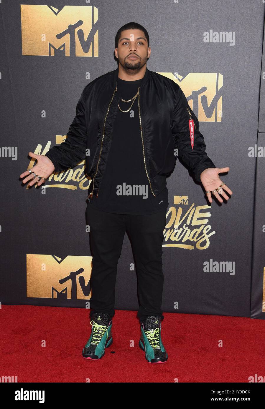 O'Shea Jackson Jr. attending the 2016 MTV Movie Awards held at Warner ...