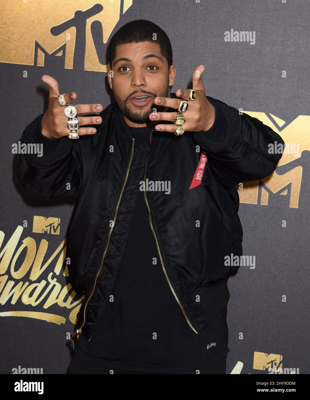 O'Shea Jackson Jr. attending the 2016 MTV Movie Awards held at Warner ...