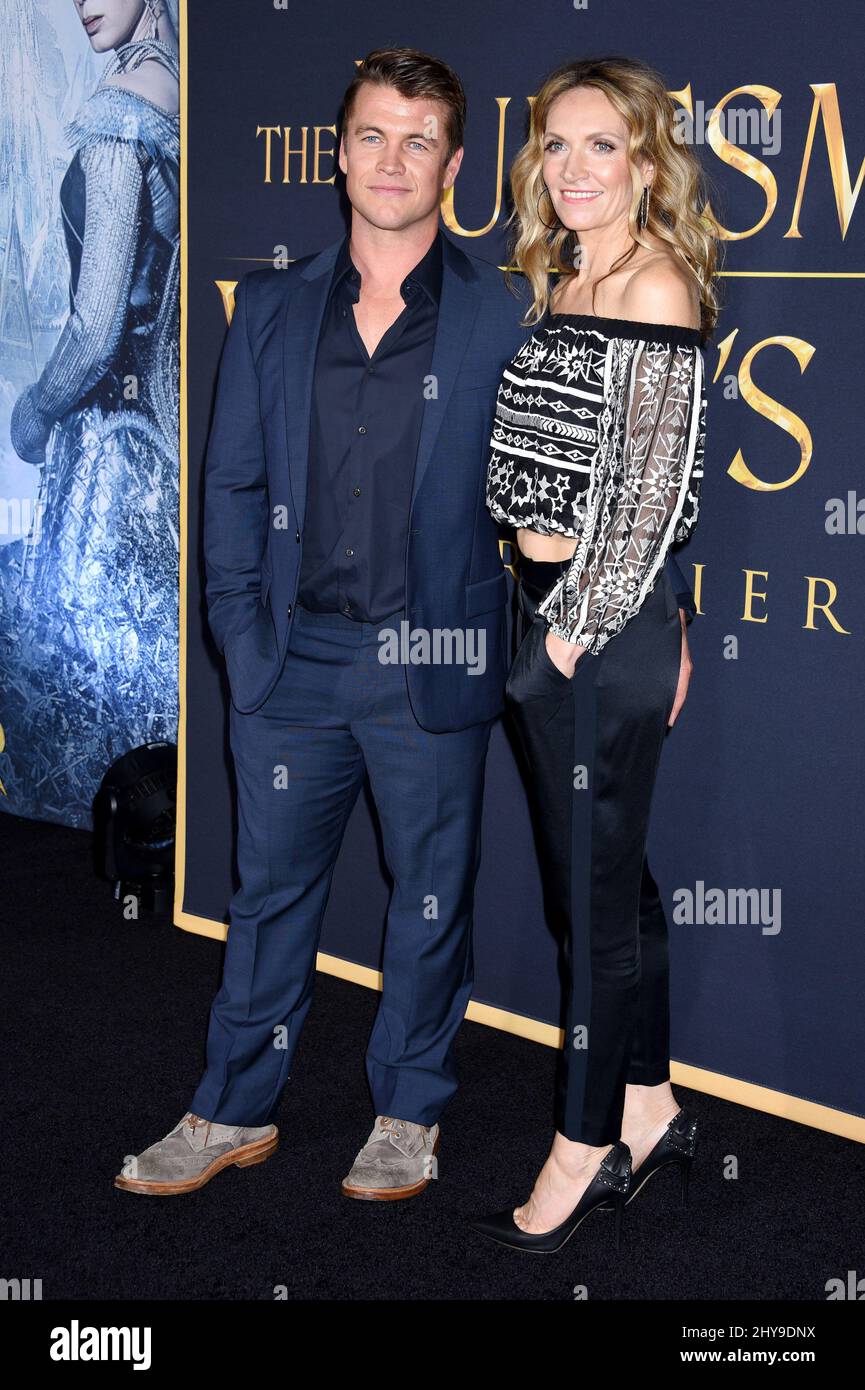 Luke Hemsworth and Samantha Hemsworth attending "The Huntsman Winter's ...