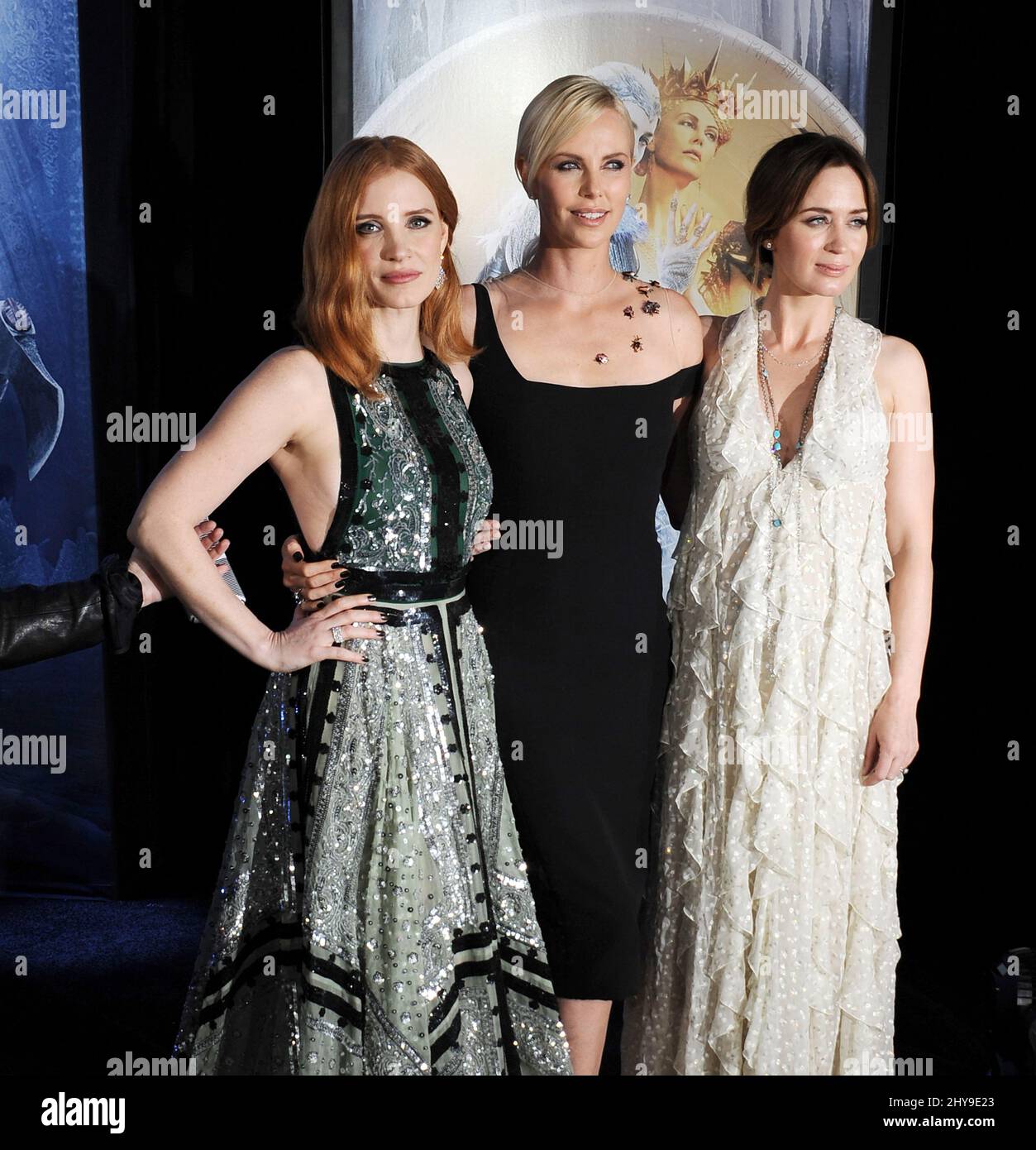 Jessica Chastain, Charlize Theron, Emily Blunt arrives at the LA ...