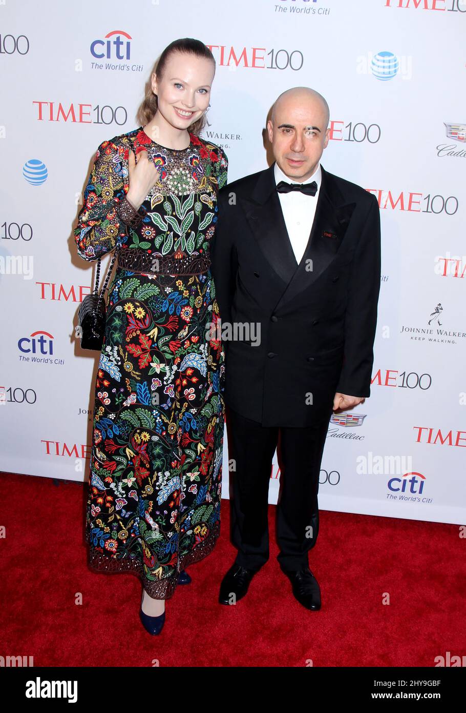 Julia Milner, Yuri Milner attending the Time 100 Gala in New York Stock ...