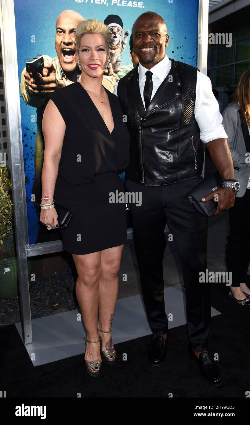 Terry Crews and Rebecca King Crews attending the "Keanu" premiere held ...