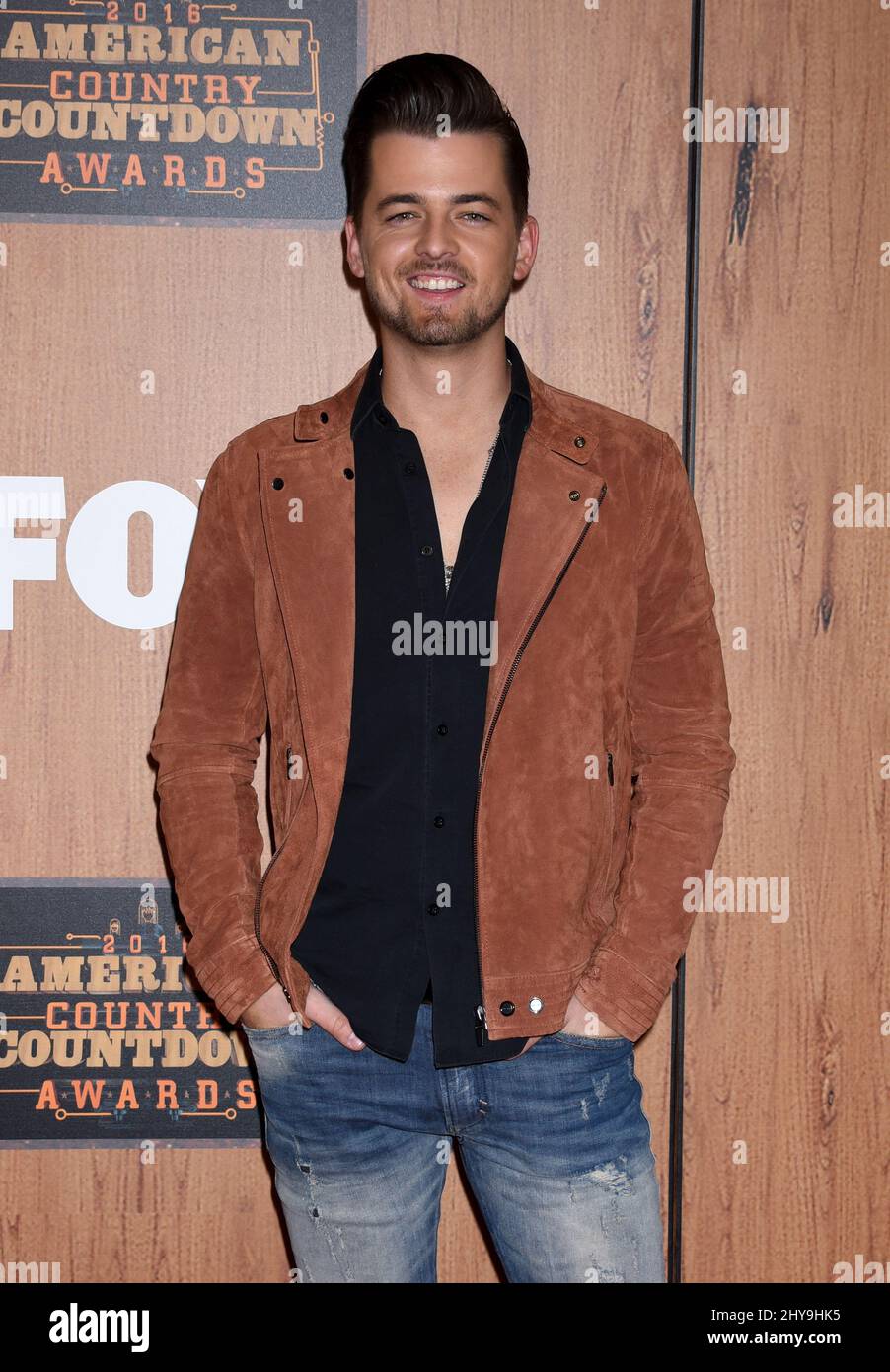 Chase Bryant in the press room at the 2016 American Country Countdown ...