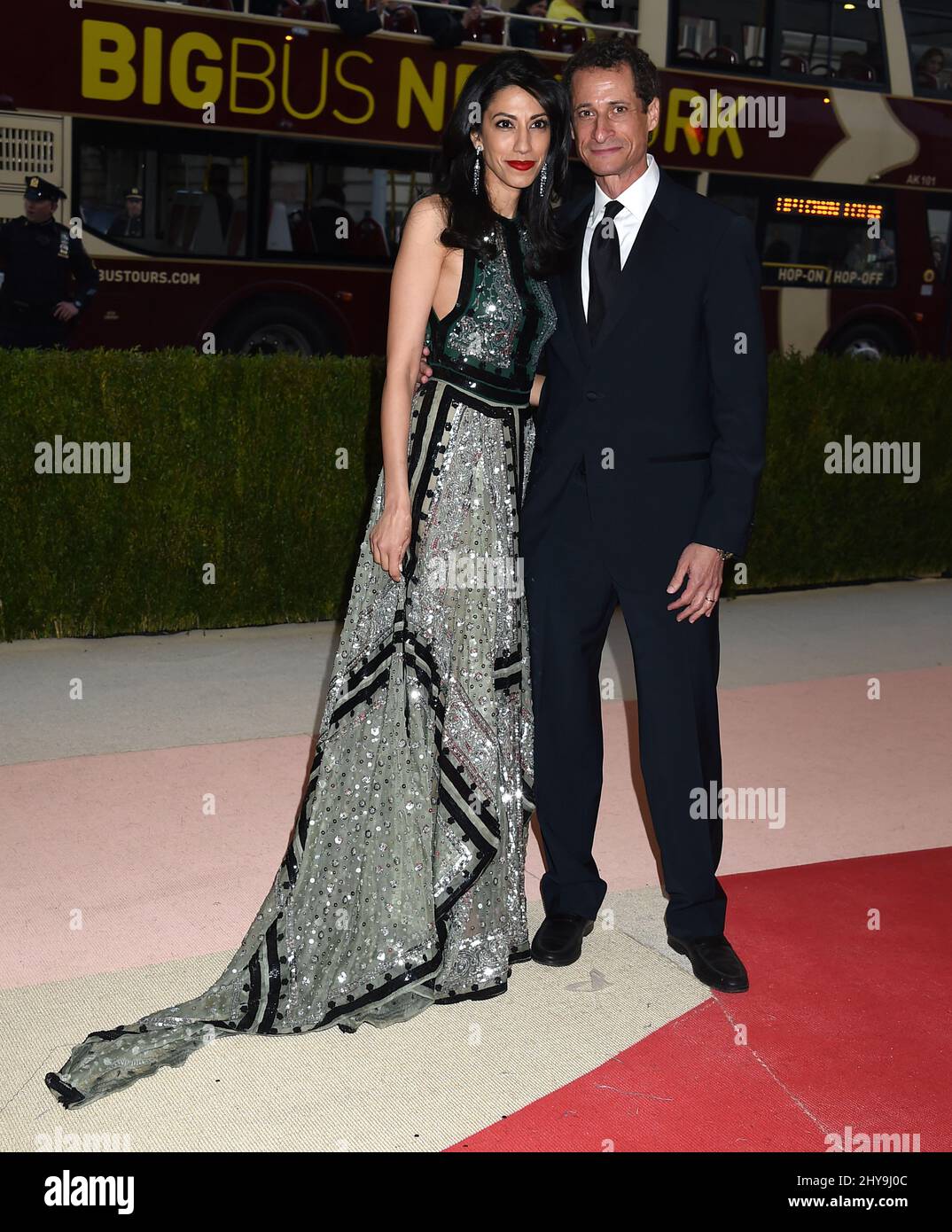 Anthony Weiner & Huma Abedin attending the Costume Institute Benefit at ...