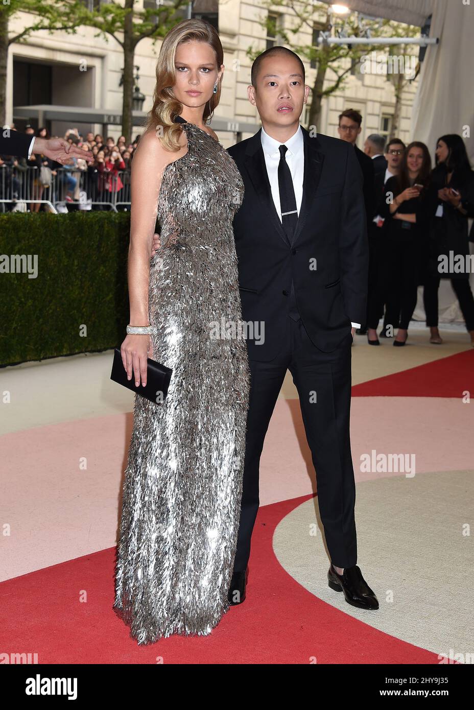 Jason Woo & Anne V attending the Costume Institute Benefit at The Met ...