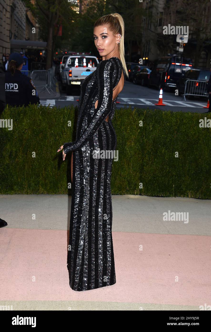 Hailey Baldwin attending the Costume Institute Benefit at The Met ...
