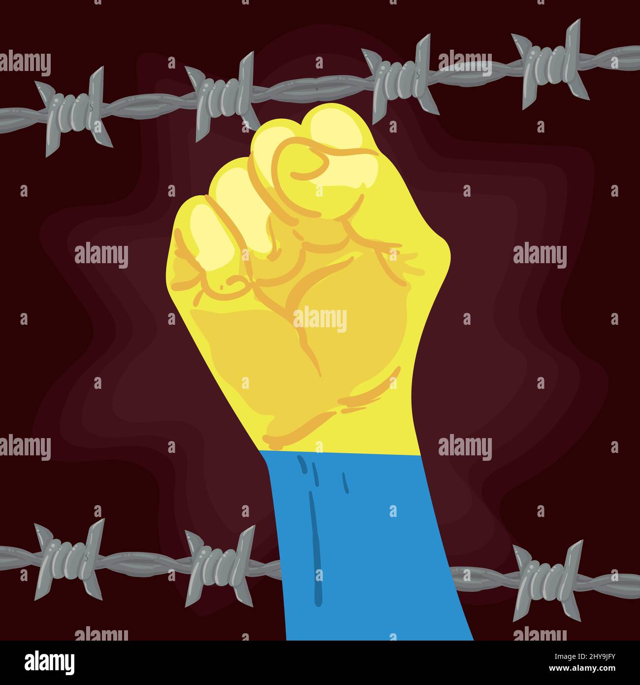 Ukraine border fence Stock Vector Images - Alamy