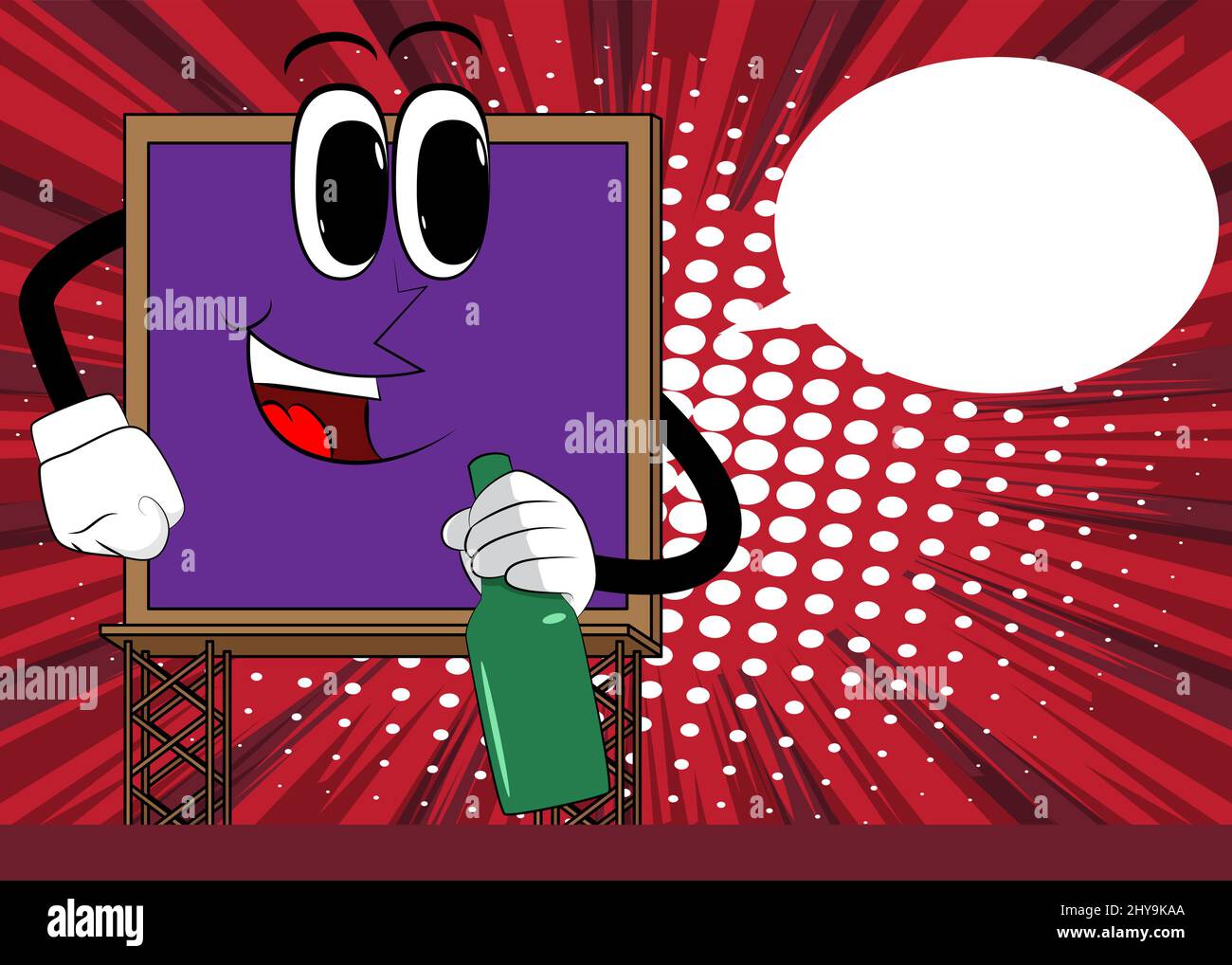 Billboard holding a bottle. Cute cartoon advertisement sign, banner ...