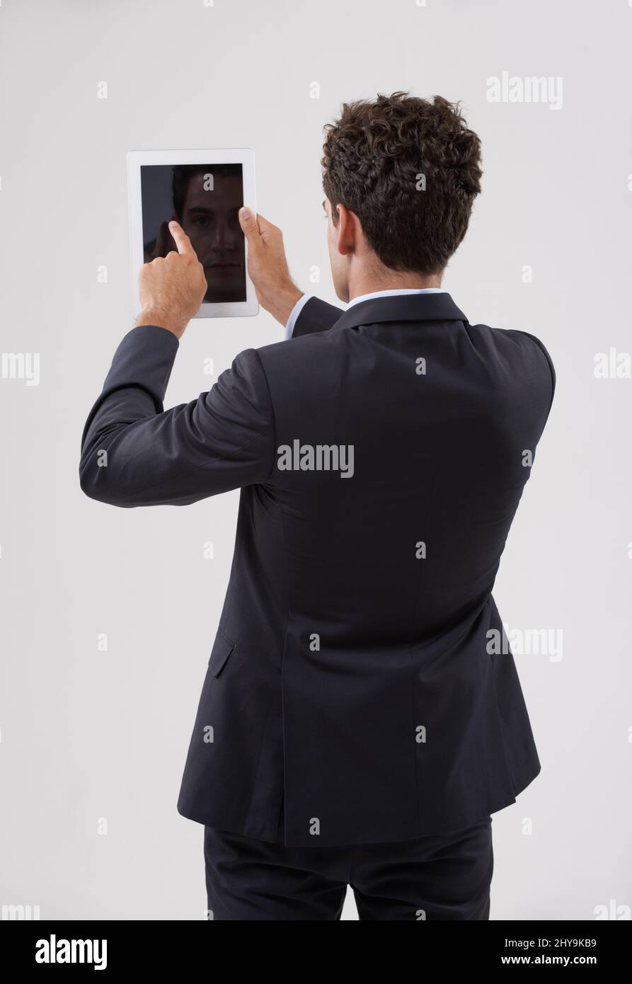 Technology is changing the face of the future. Rearview shot of a ...