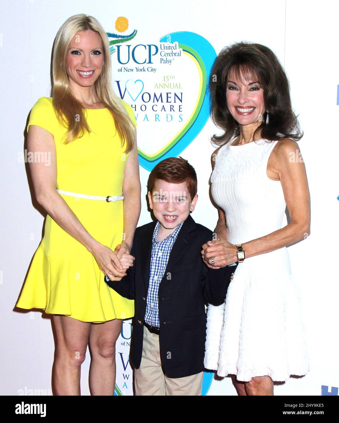 Liza Huber, son Brendan Hesterberg and Susan Lucci arriving for the ...