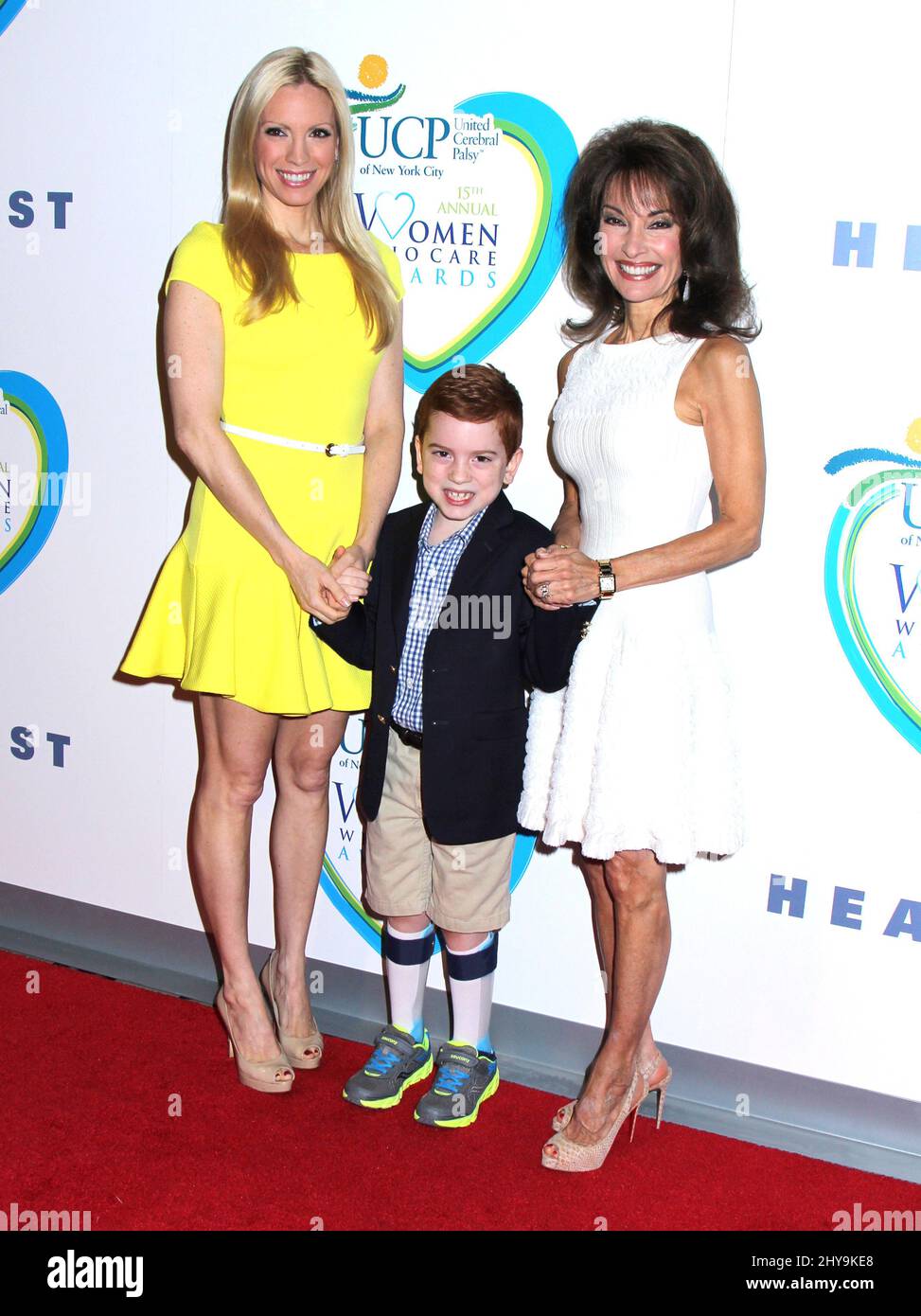 Liza Huber, son Brendan Hesterberg and Susan Lucci arriving for the ...
