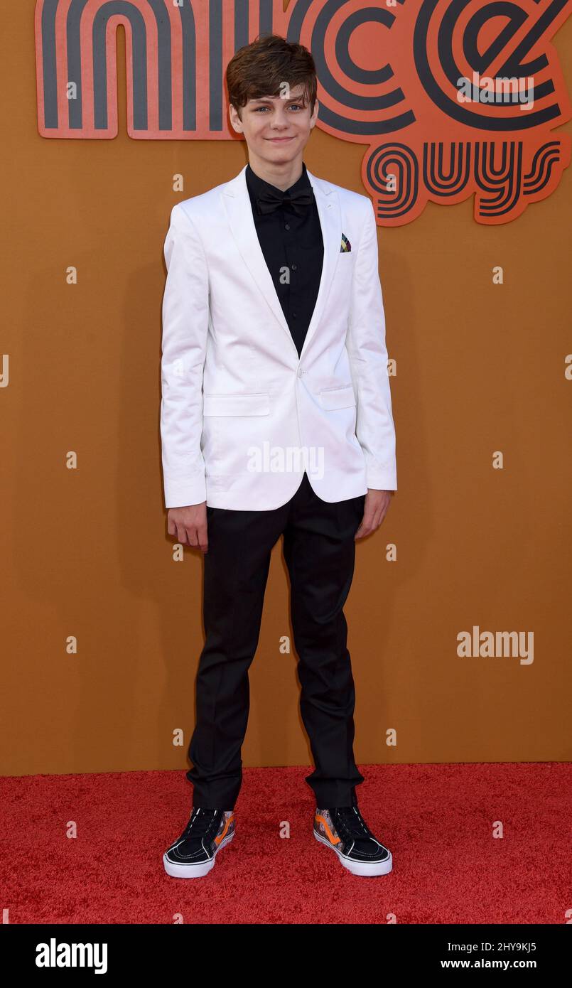 Ty Simpkins attending "The Nice Guys" Los Angeles Premiere held at the ...