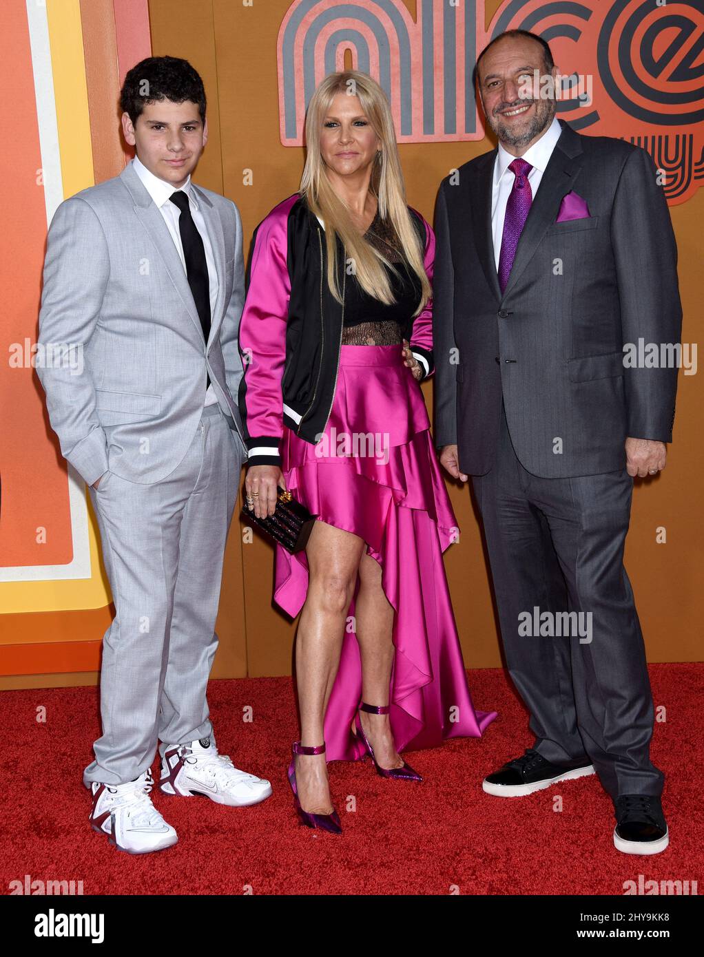 Joel Silver, Karyn Silver and Max Silver attending "The Nice Guys" Los ...